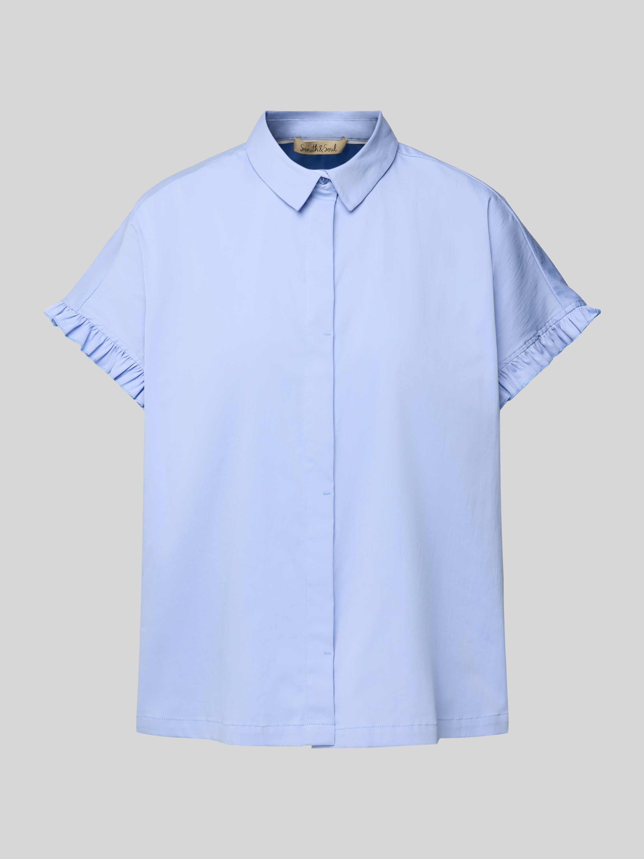 Smith and Soul Regular Fit Bluse mit Kappärmeln (hellblau) online kaufen