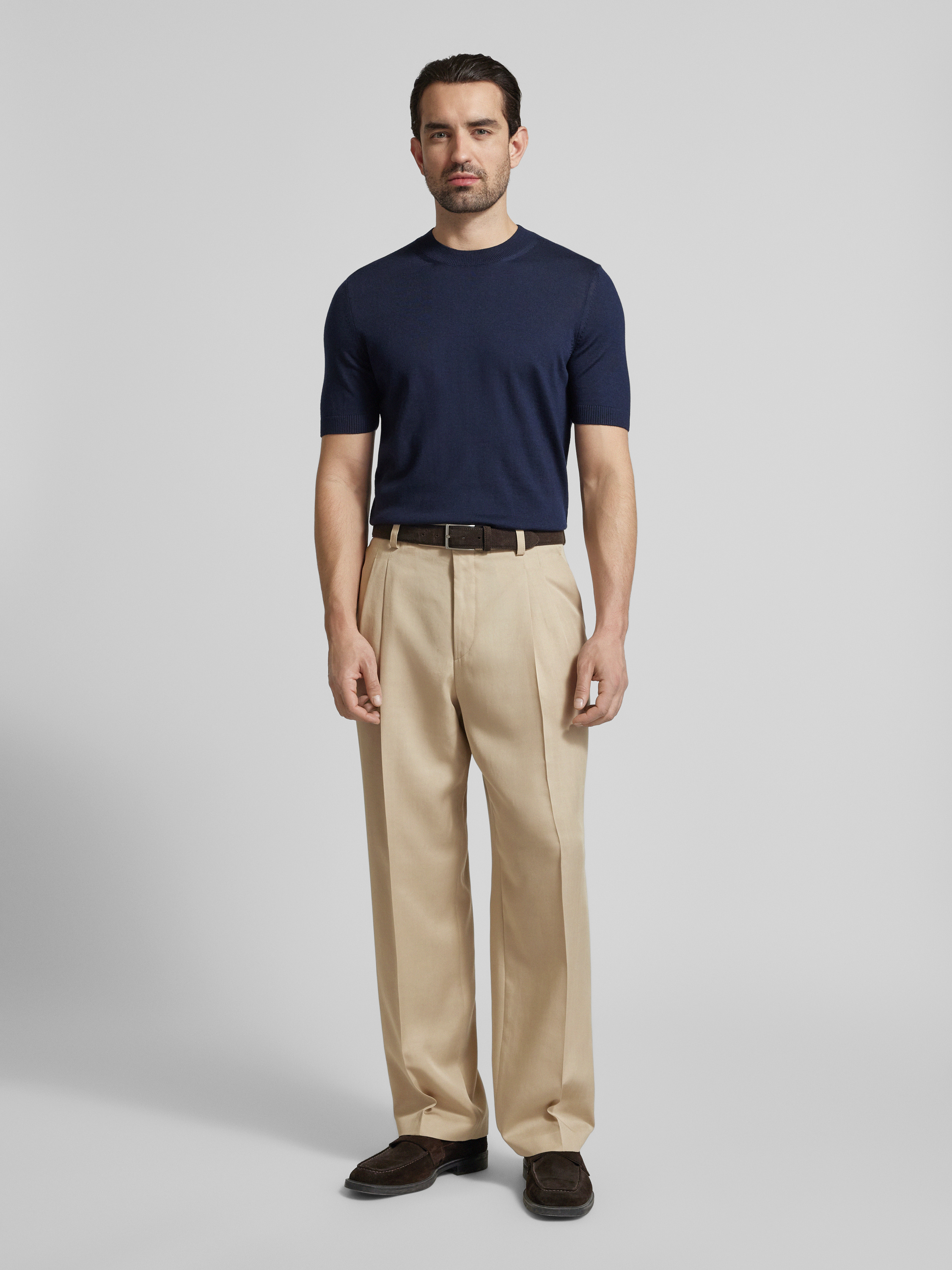 BOSS Wide Leg Bundfaltenhose aus Lyocell Modell 'C-PAT-BB-DPL-262 ...