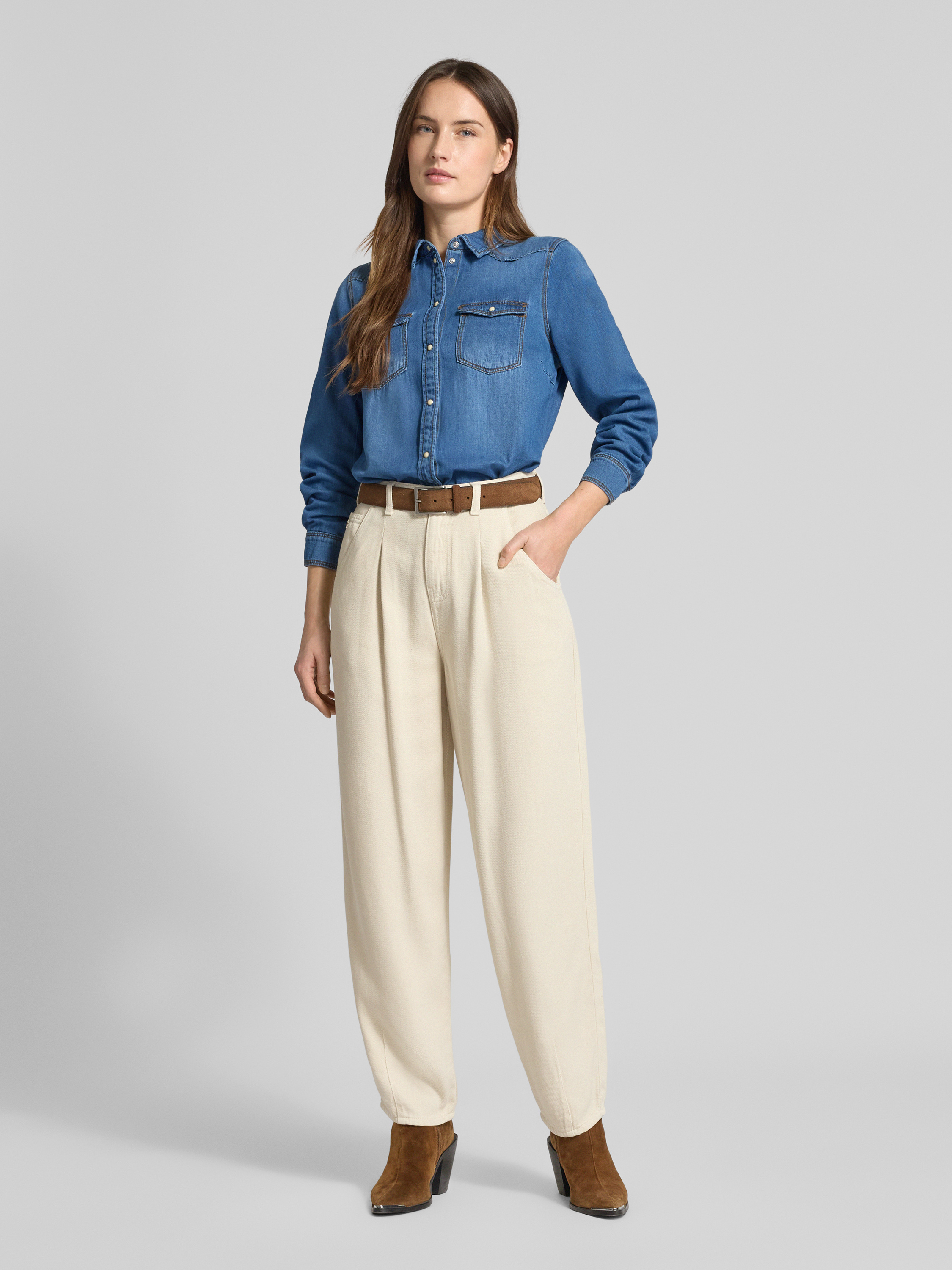 Vero Moda Regular fit jeansblouse van puur katoen, model 'MARIA' in ...