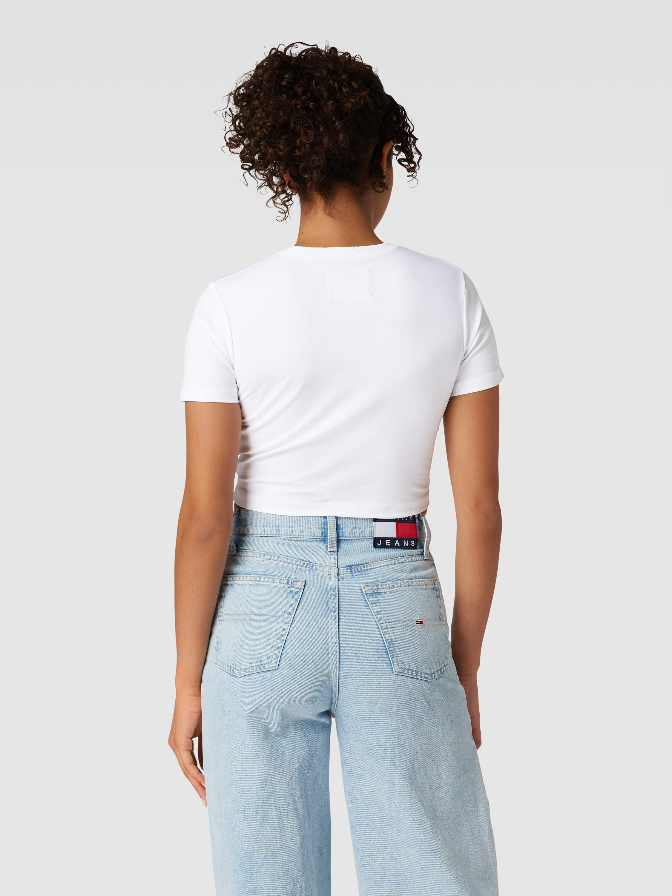 PEQUS Cropped T-Shirt mit Motiv-Print Modell 'Fallen Angel' (weiss ...