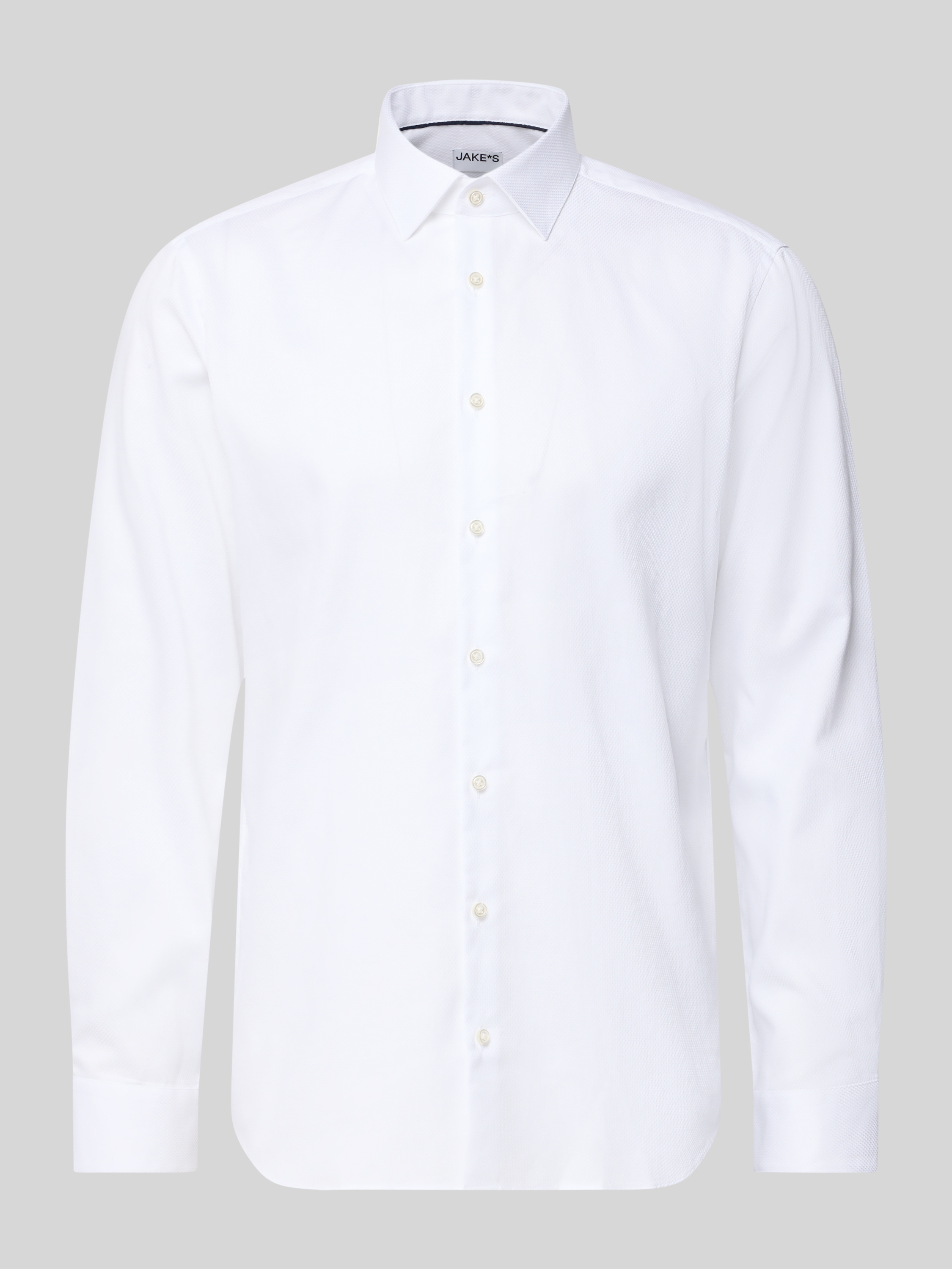 Jake*s Regular fit zakelijk overhemd van katoen met kentkraag in wit ...