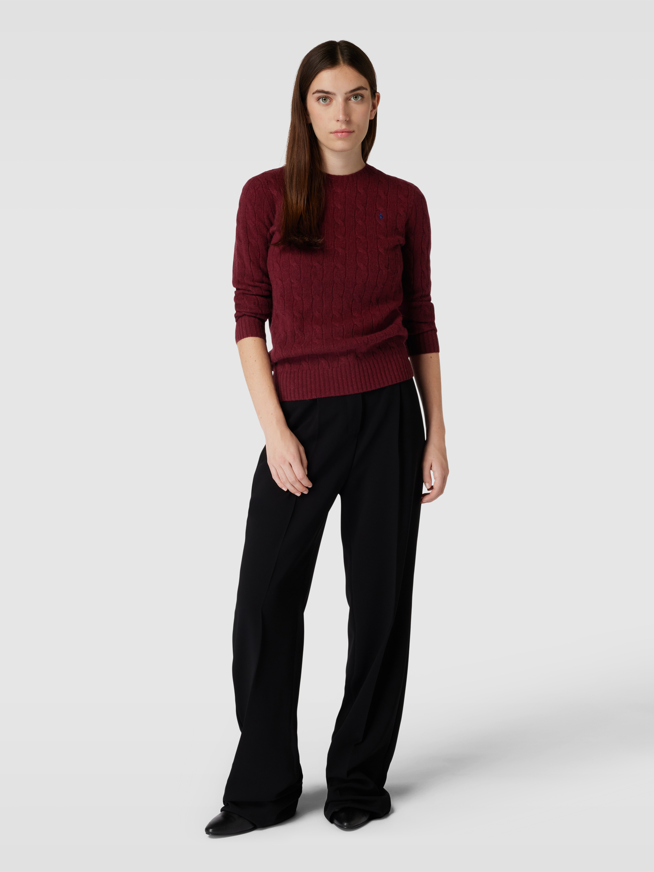 Polo Ralph Lauren Strickpullover mit Zopfmuster Modell 'JULIANNA ...