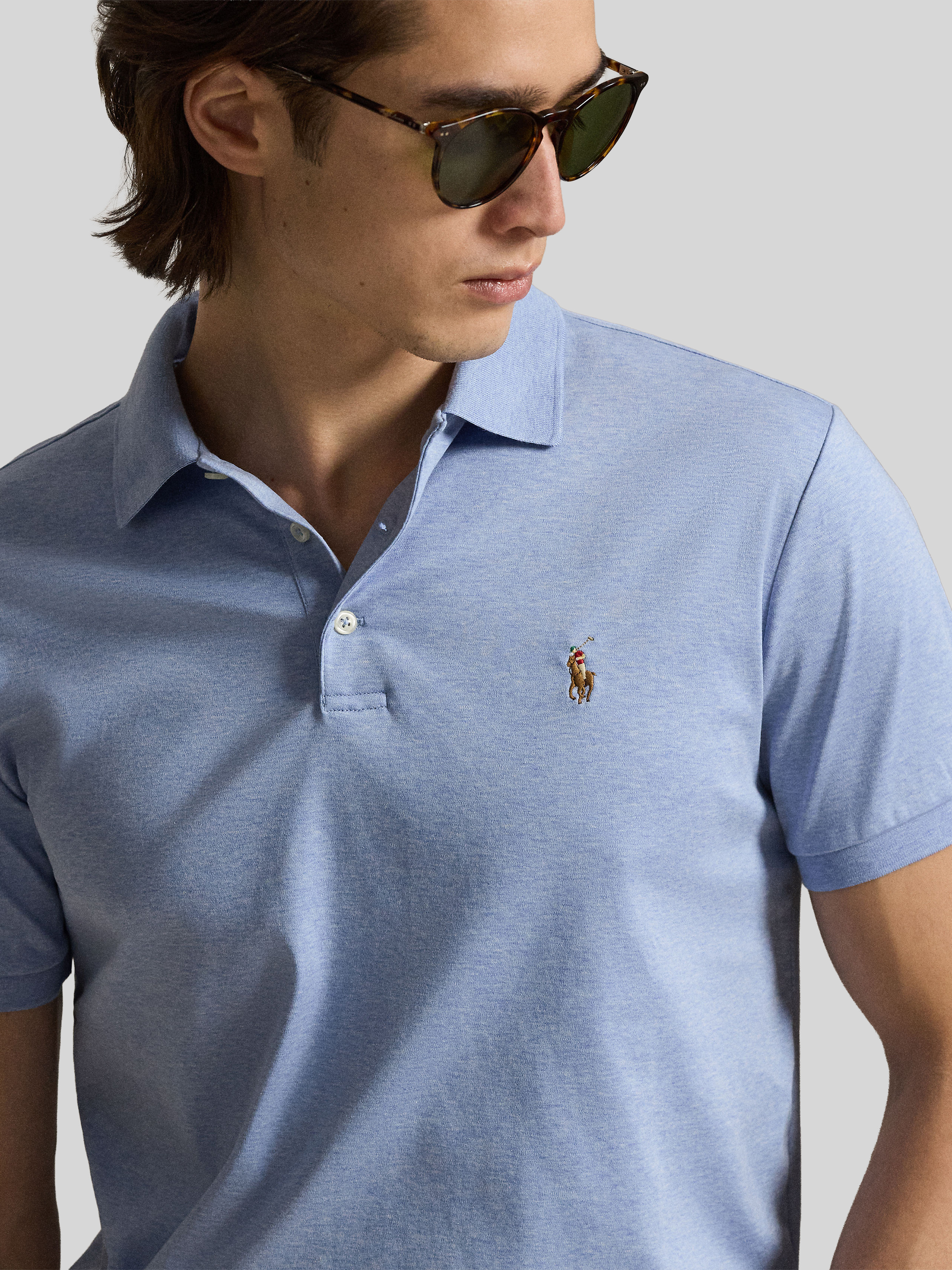 Polo Ralph Lauren Regular Fit Poloshirt aus reiner Baumwolle (bleu) online kaufen