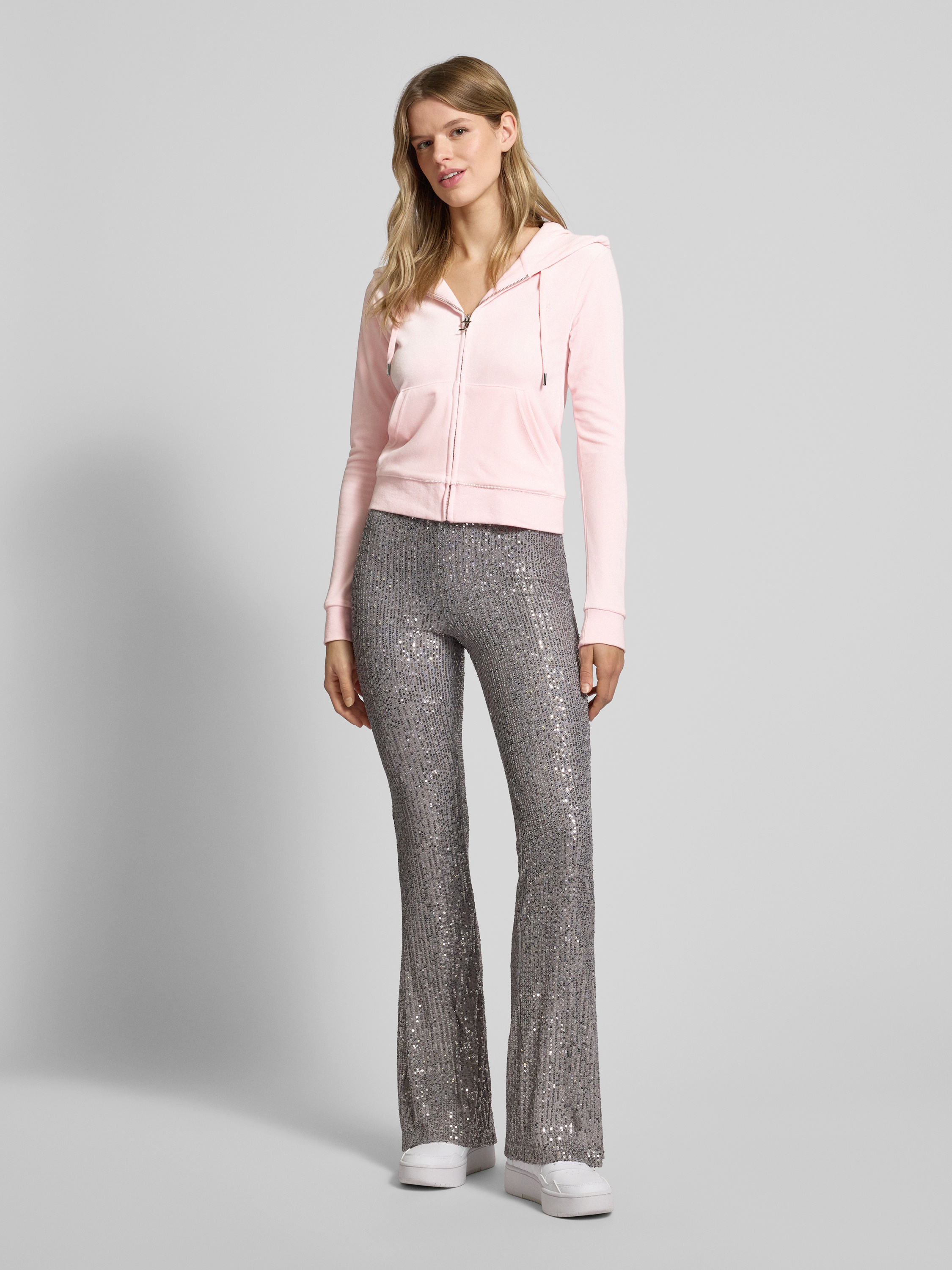 Juicy Couture Sweatjacke mit Kapuze Modell 'ROBERTSON' (rosa) online kaufen