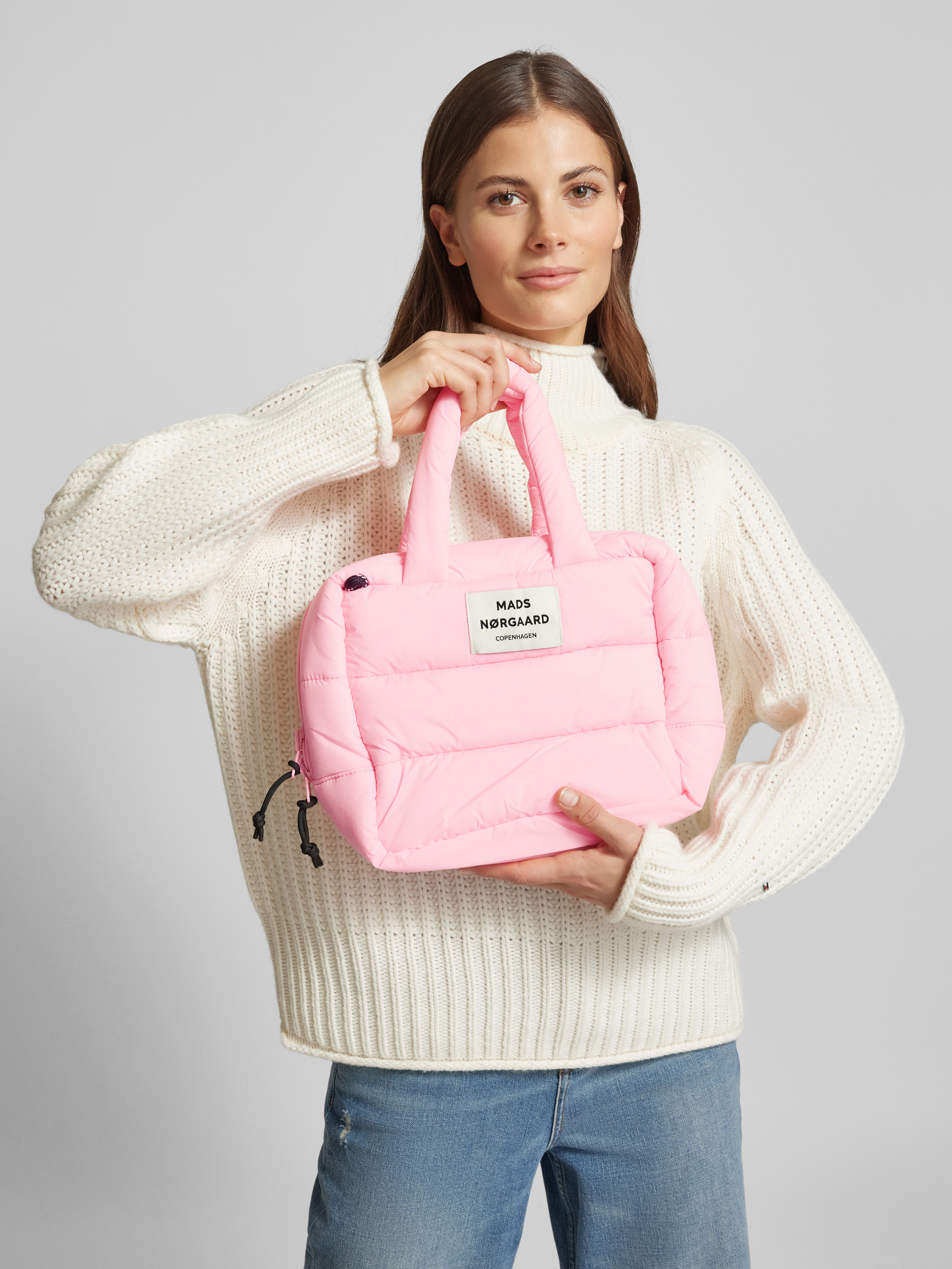 MADS NØRGAARD Handtasche mit Label-Detail (pink) online kaufen