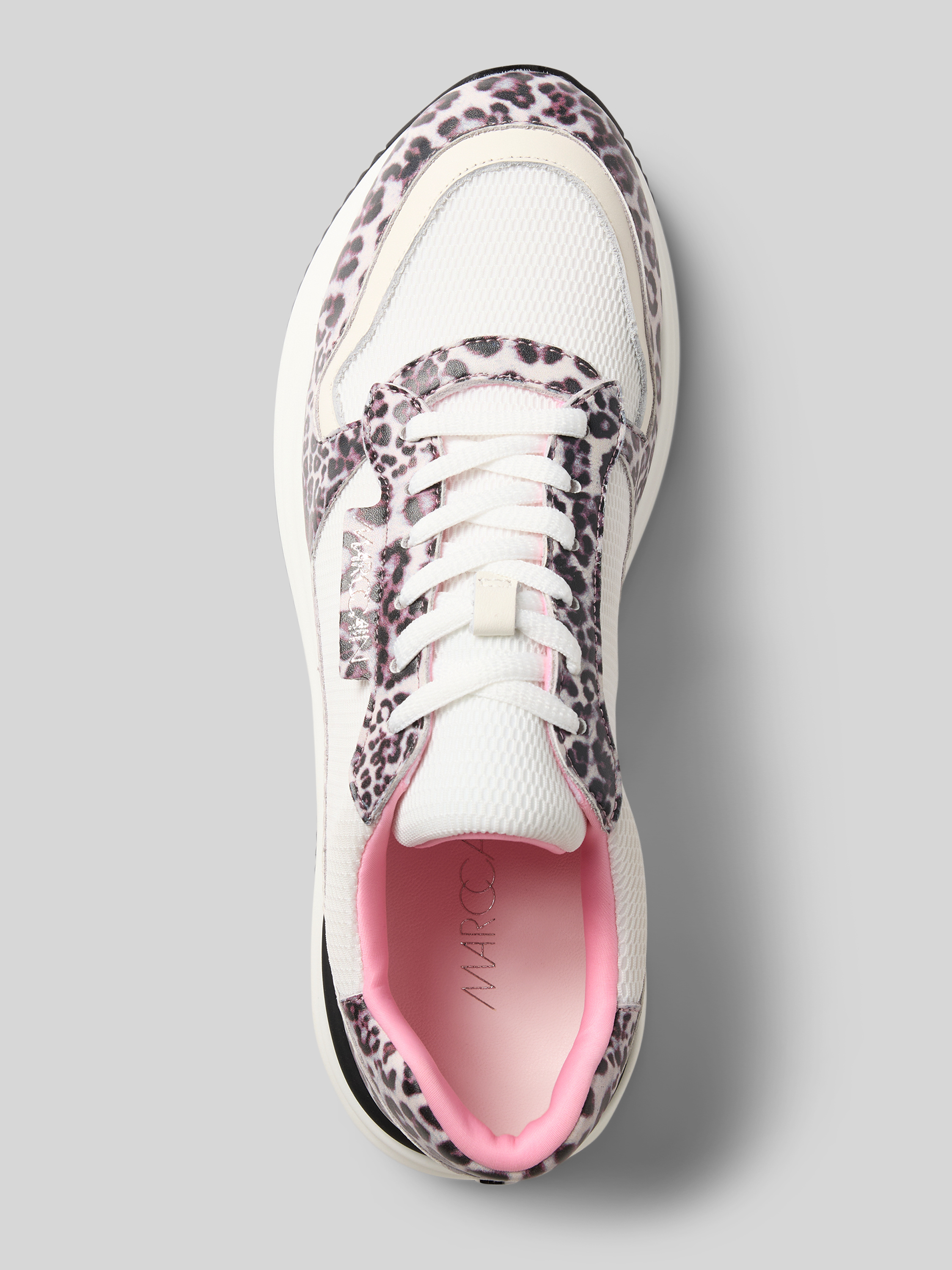 Marc Cain Bags & Shoes Sneaker aus Leder-Mix mit Animal-Print (weiss ...