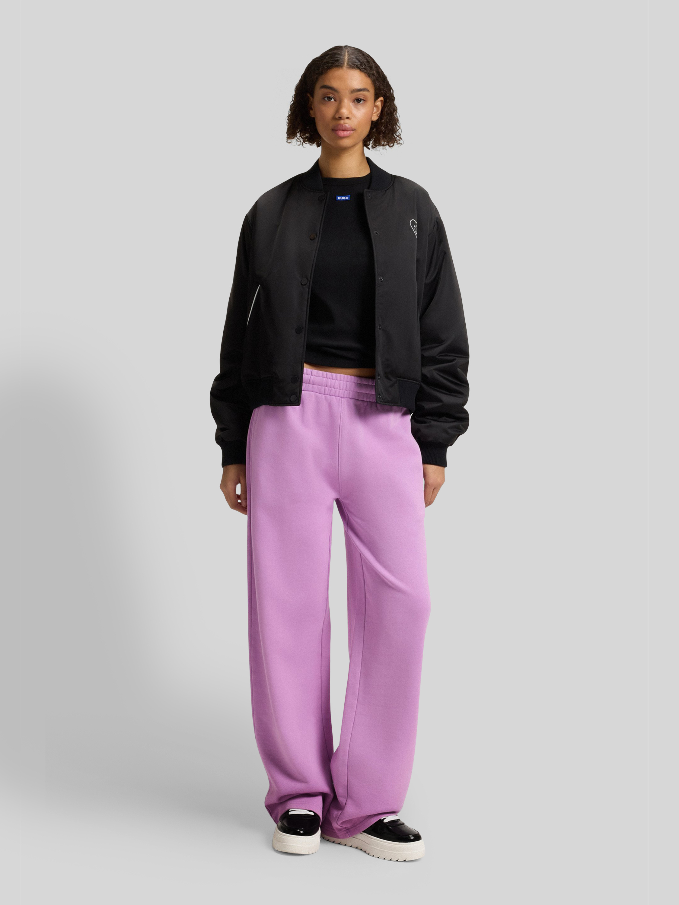 Hugo Blue Loose fit joggingbroek van puur katoen, model 'NOLASA_B' in ...