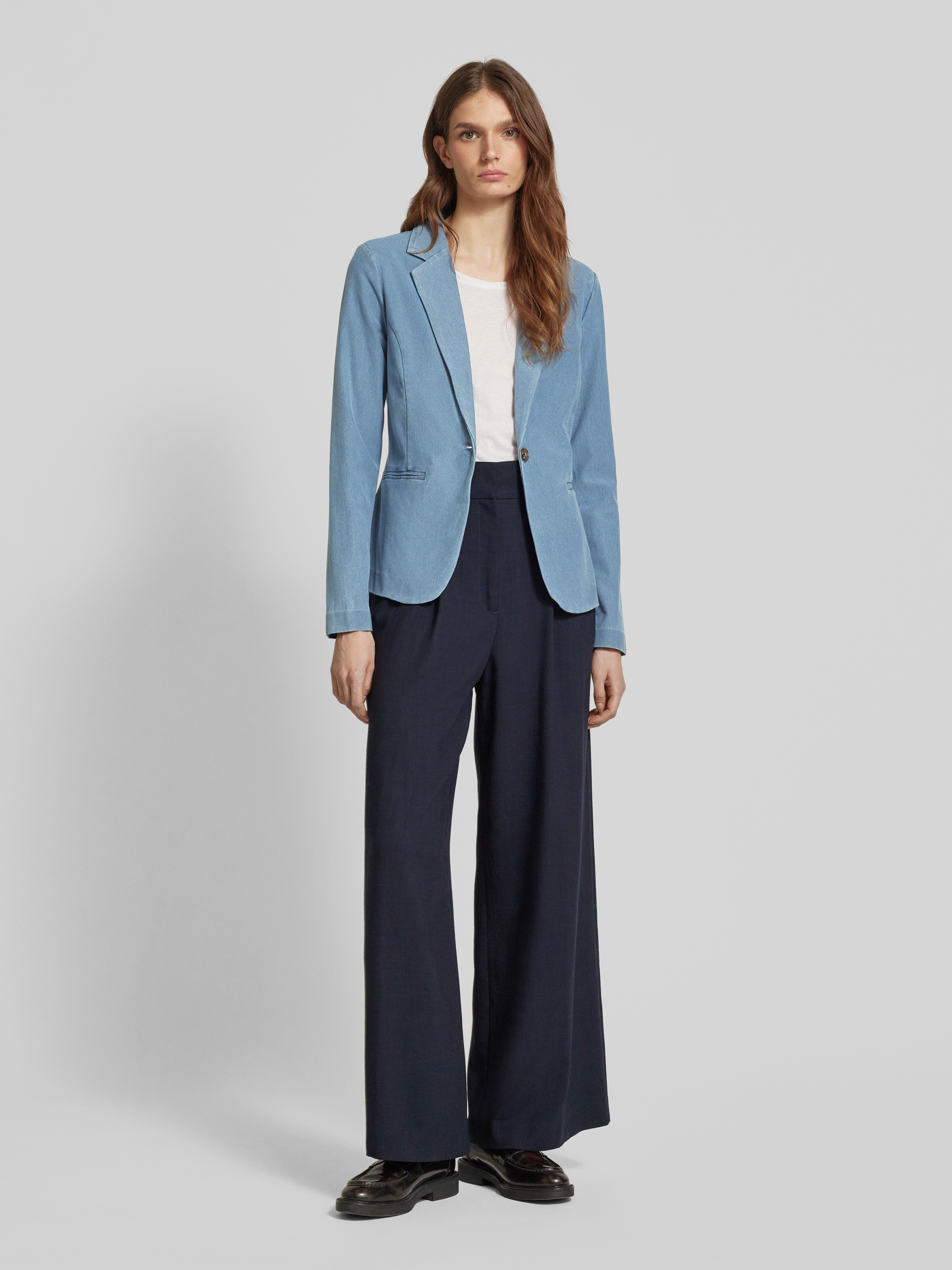 ICHI Blazer mit Paspeltaschen Modell 'KATE' (blau) online kaufen