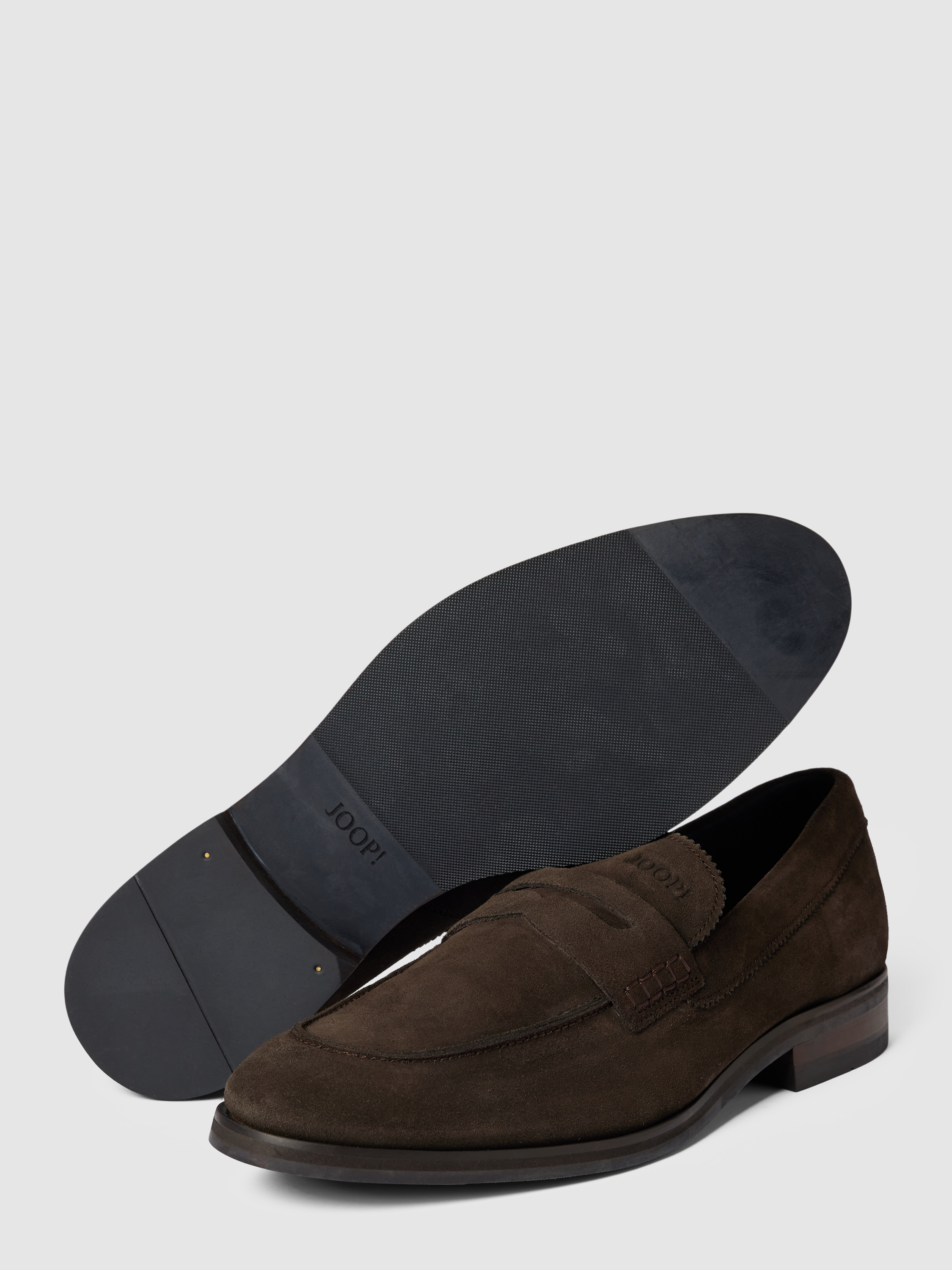 JOOP! SHOES Penny-Loafer mit Label-Details (dunkelbraun) online kaufen