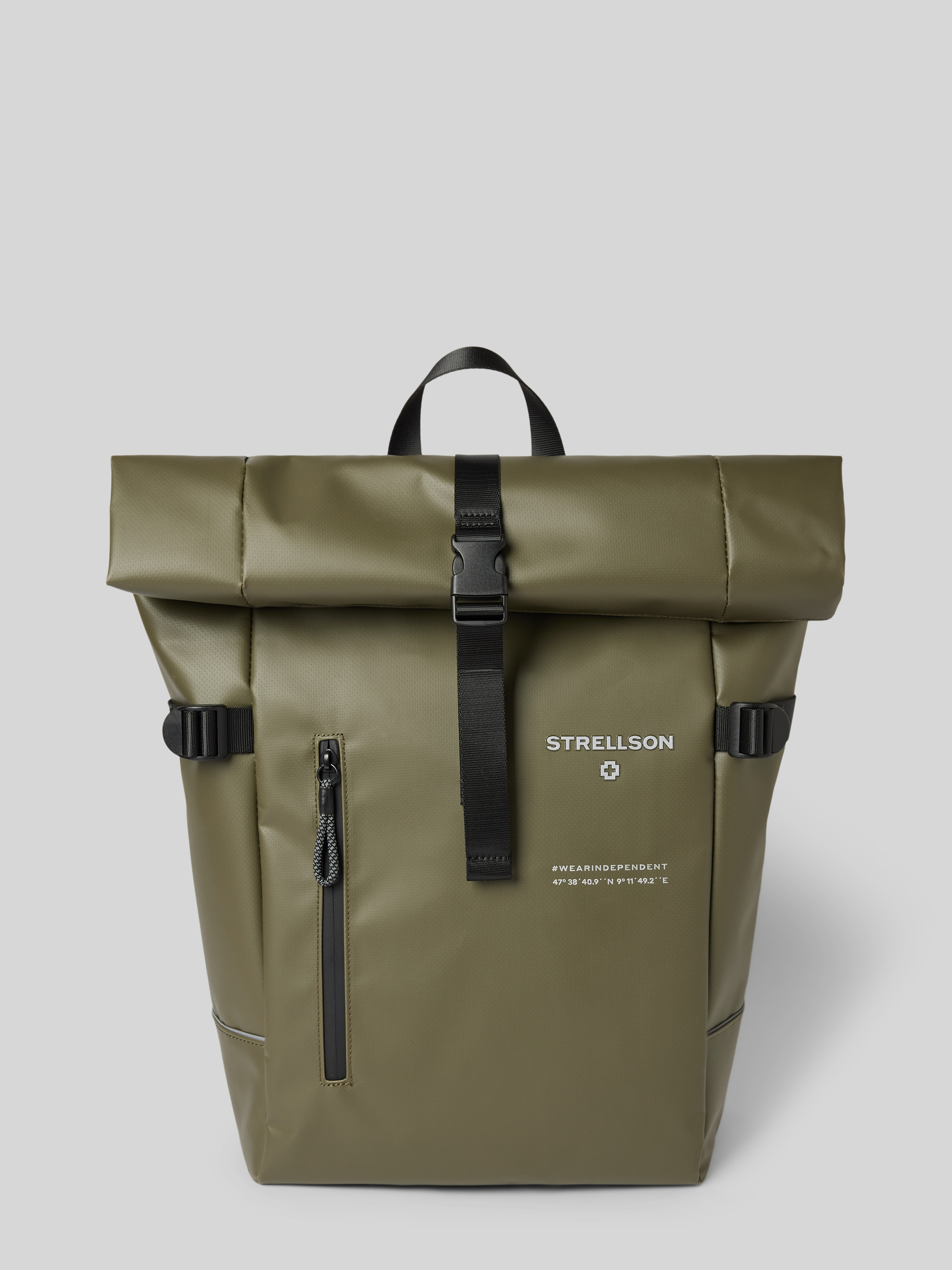 Strellson Rucksack mit Label-Print Modell 'stockwell' (oliv) online kaufen