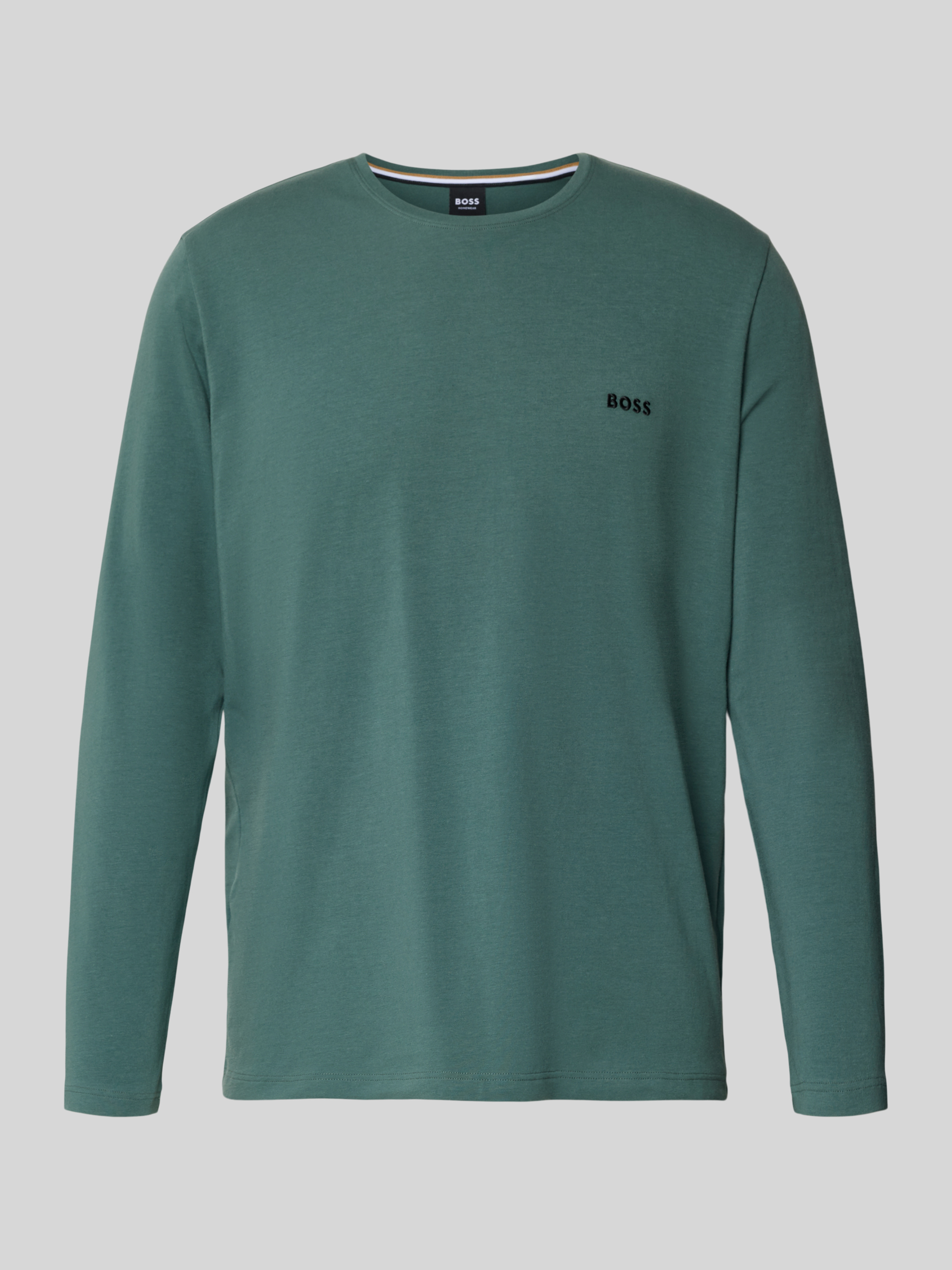 BOSS Regular Fit Langarmshirt aus Baumwoll-Mix Modell 'MIX&MATCH' (petrol) online kaufen