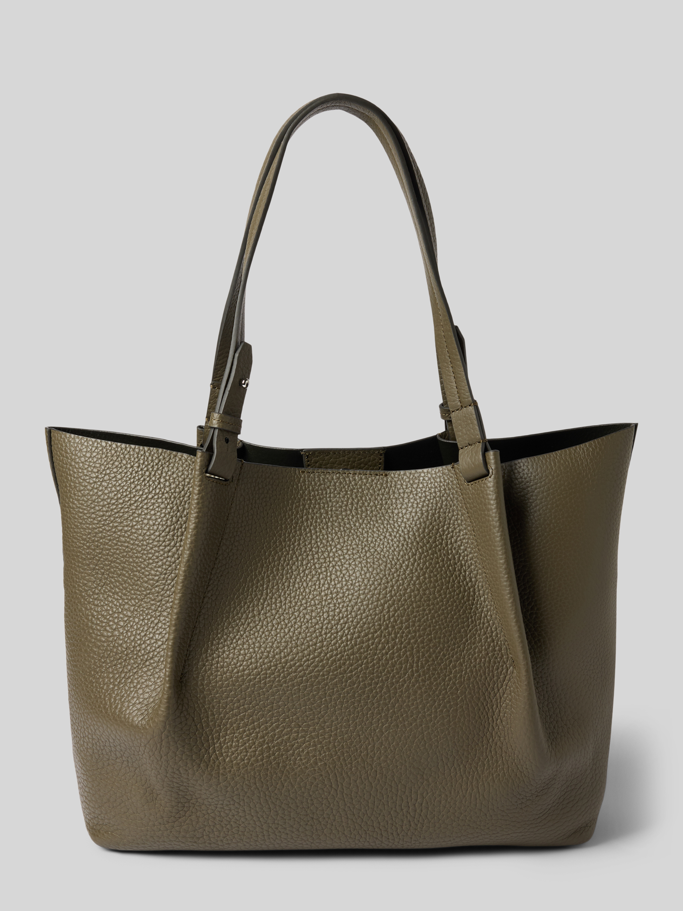 Marc O'Polo Shopper aus genarbtem Rindsleder (oliv) online kaufen