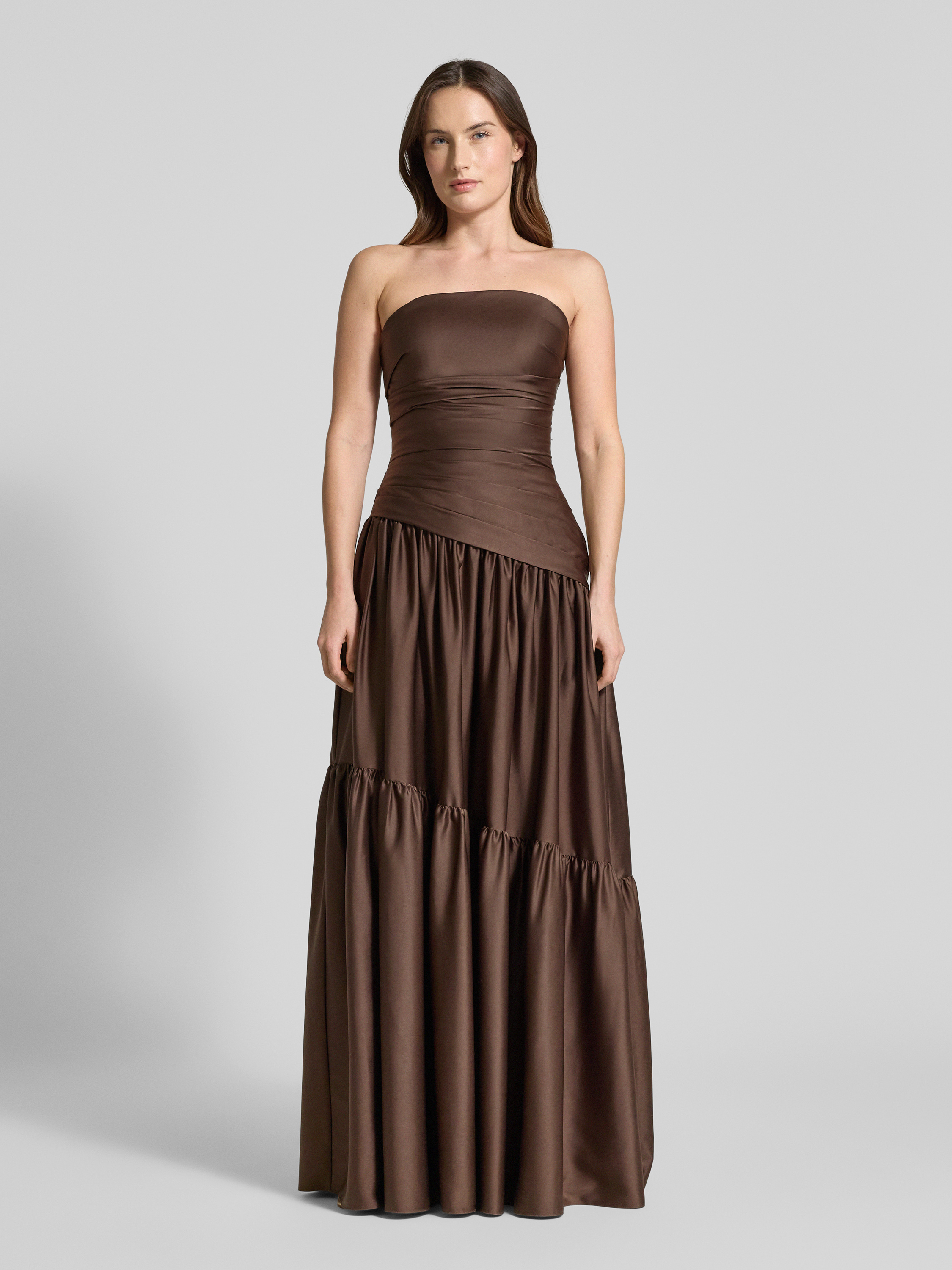 Luxuar Regular Fit Abendkleid in Falten-Optik (schoko) online kaufen