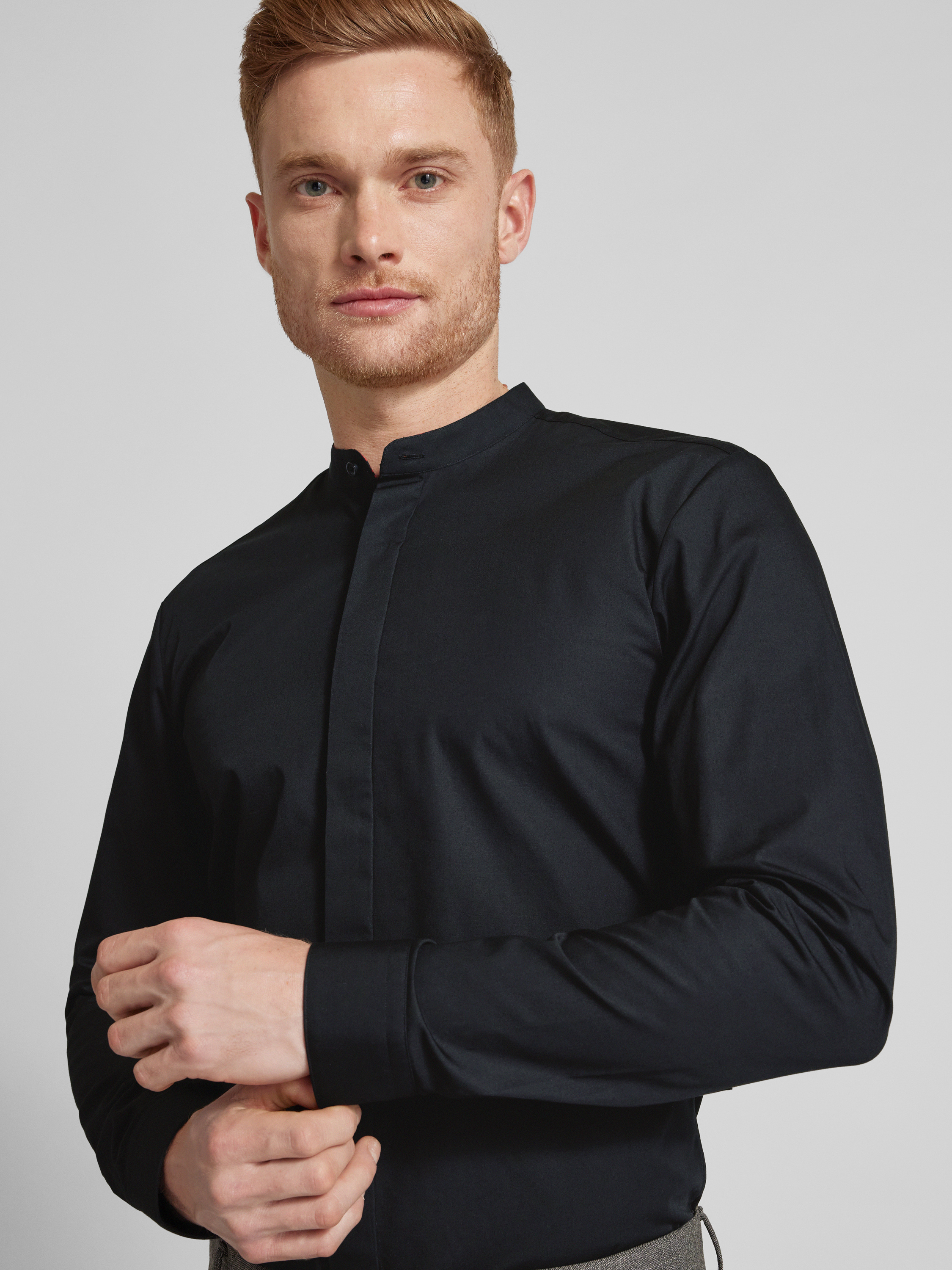 HUGO Regular Fit Business-Hemd mit Maokragen Modell 'Kaleb' (black ...