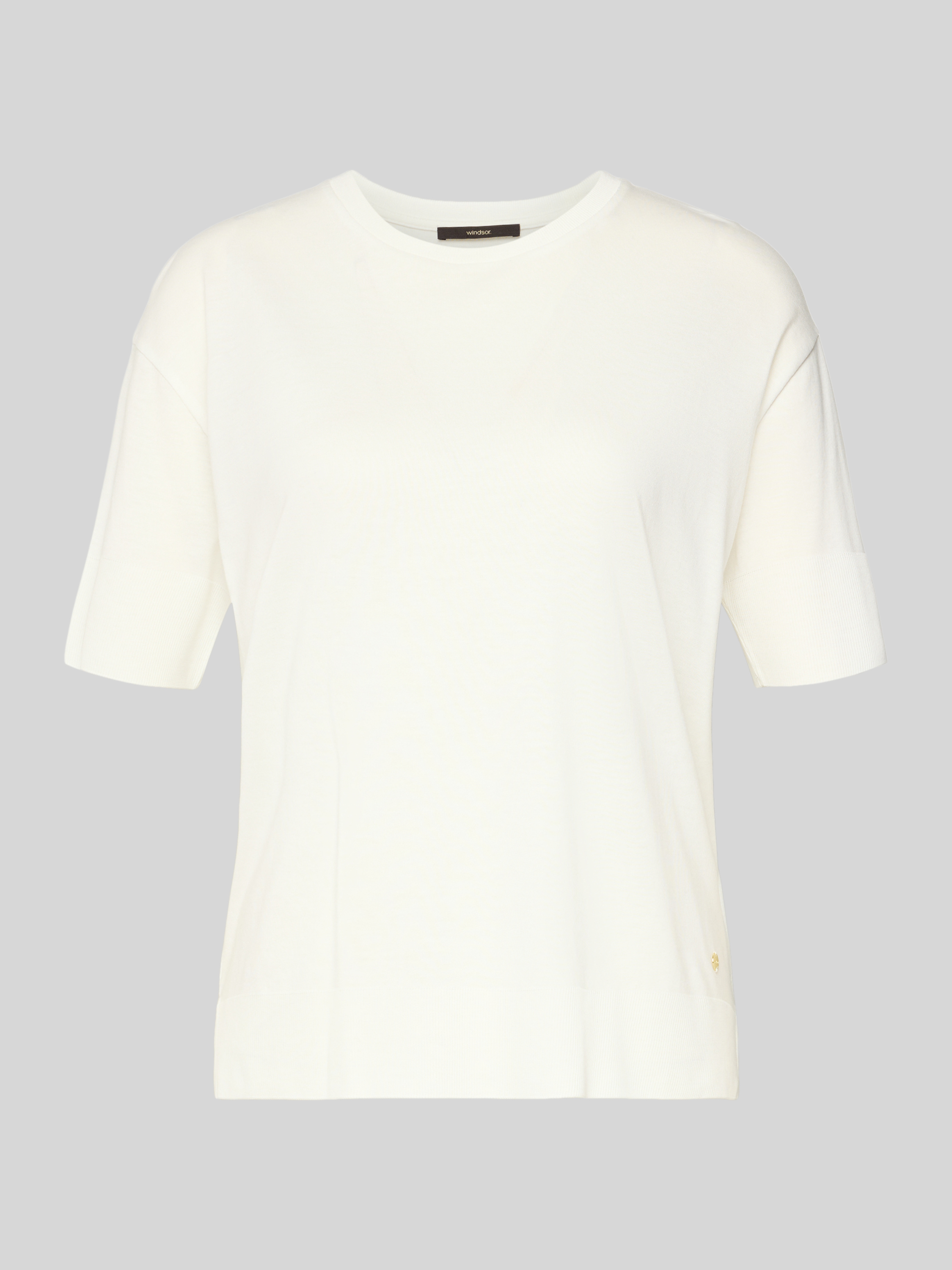 Windsor Relaxed T-Shirt mit Logo-Applikation (weiss) online kaufen