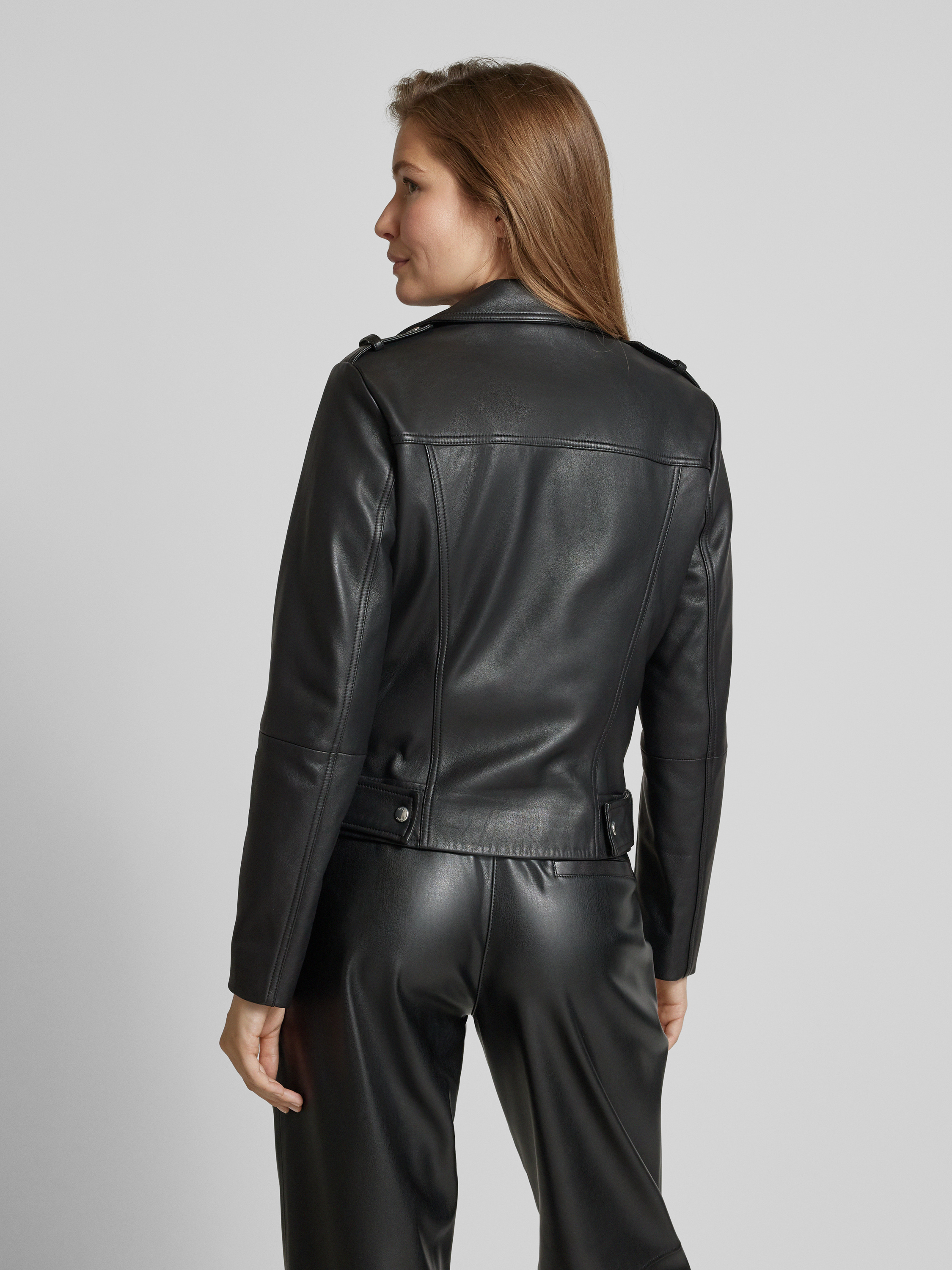 BOSS Orange Lederjacke mit Reißverschlusstaschen Modell 'Sameli' (black ...