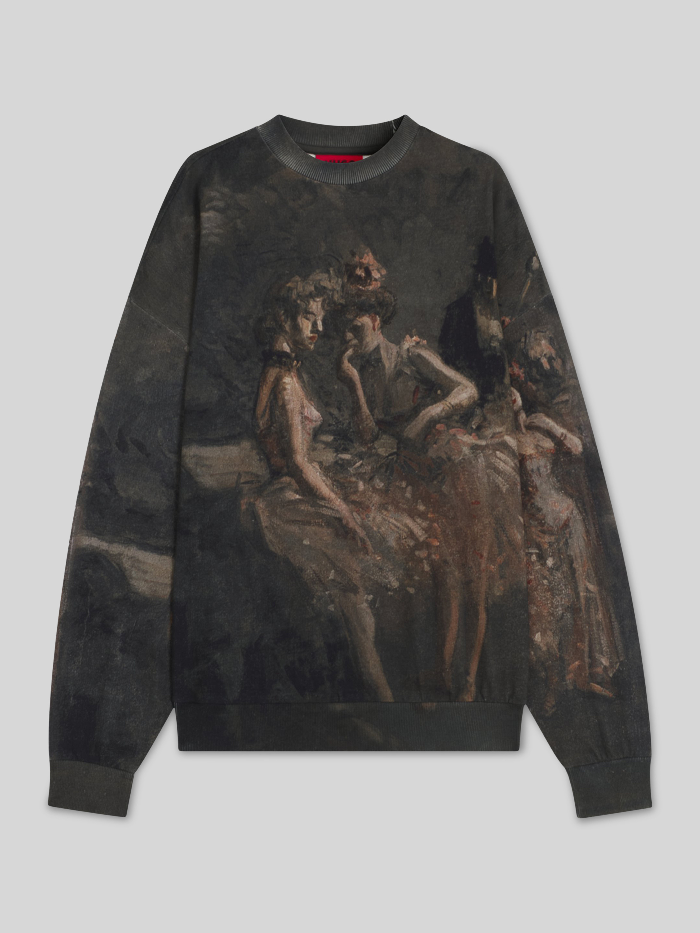 HUGO Oversized Sweatshirt mit Jean-Louis-Forain-Print Modell 'DABUSI ...
