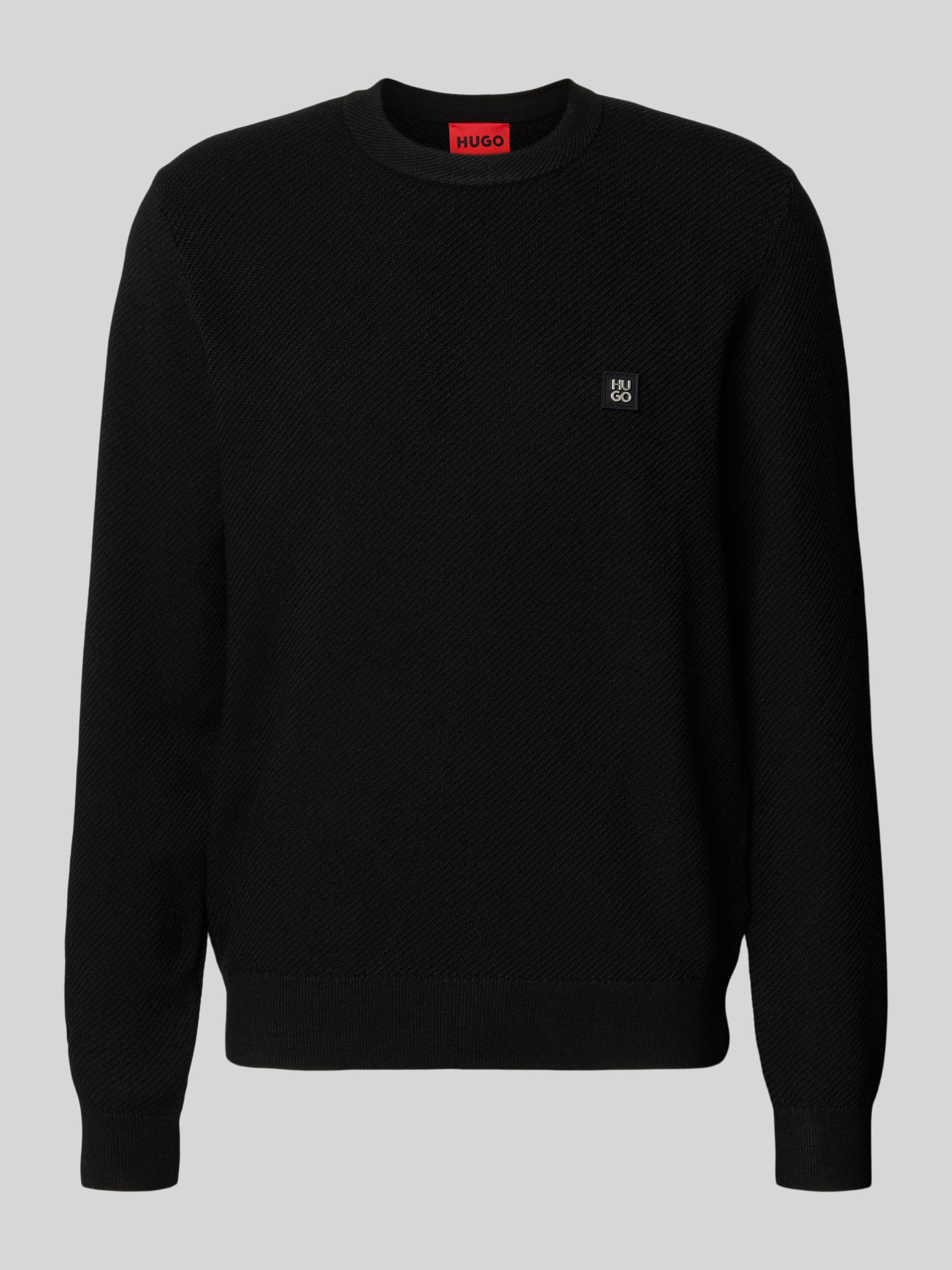 Kup online HUGO Sweter o kroju regular fit z dzianiny z dodatkiem ...