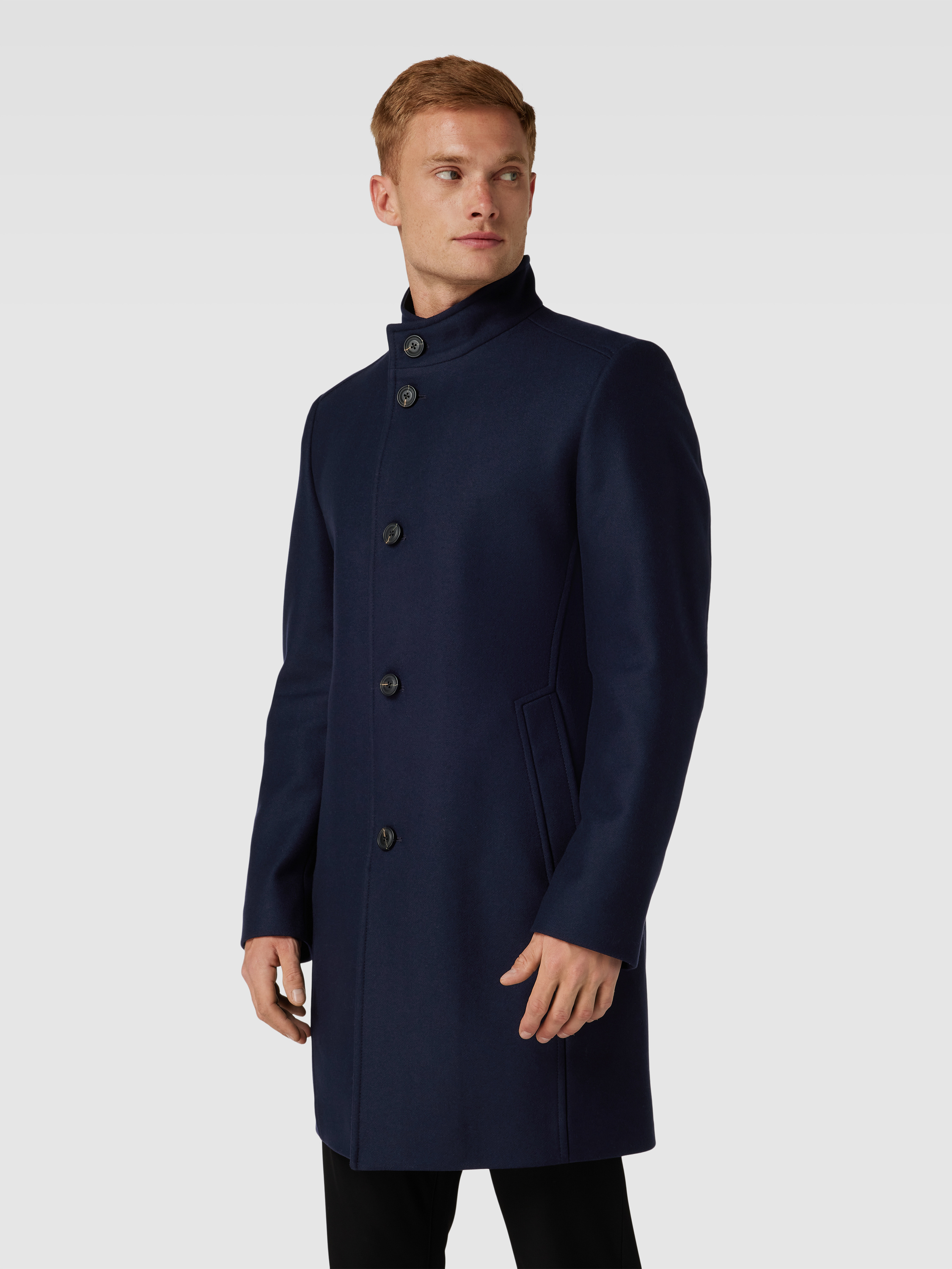 HUGO Mantel mit Leistentaschen Modell 'Mintrax' (marine) online kaufen