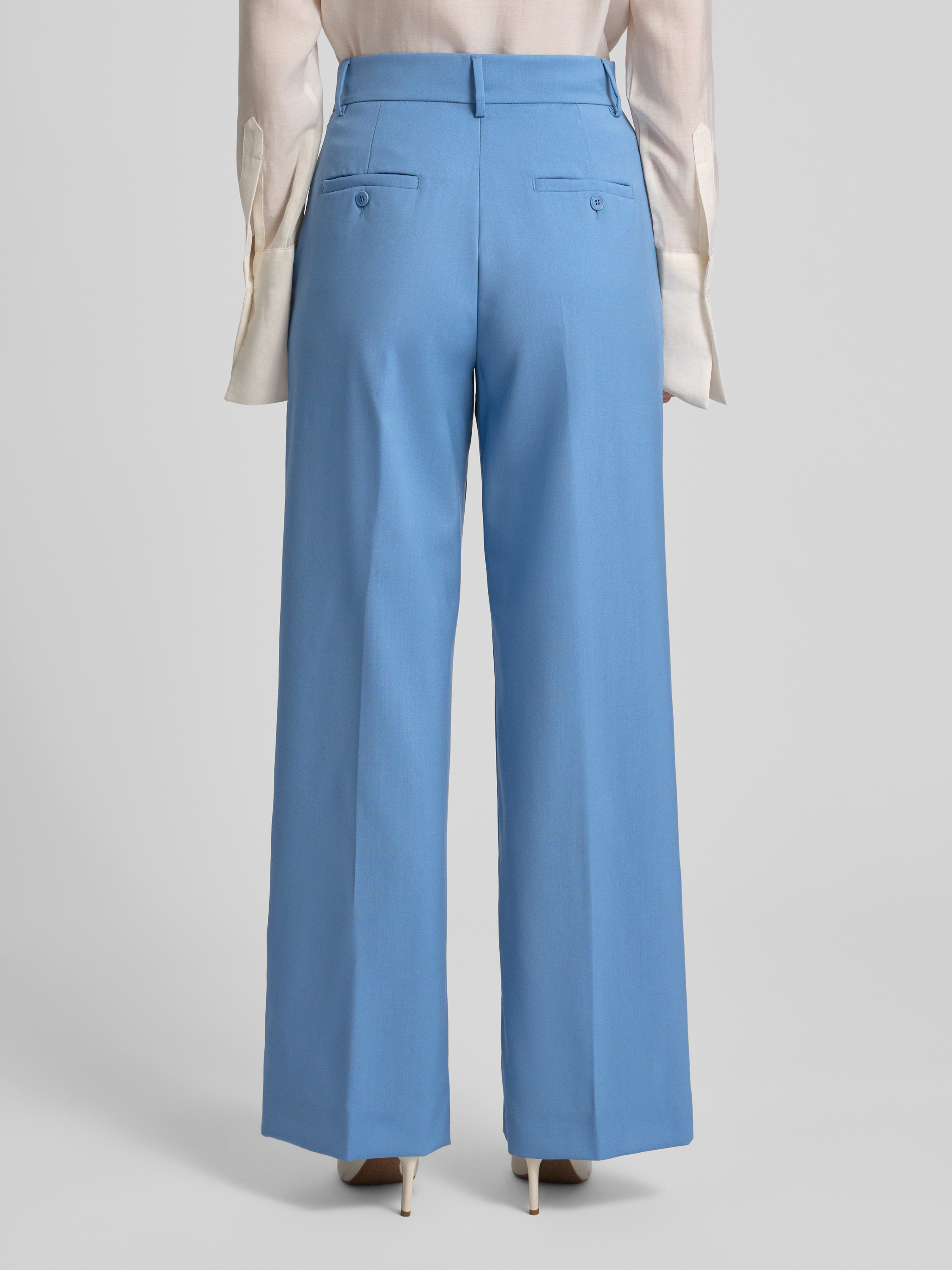 Weekend Max Mara Regular fit bandplooibroek van zuivere scheerwol ...