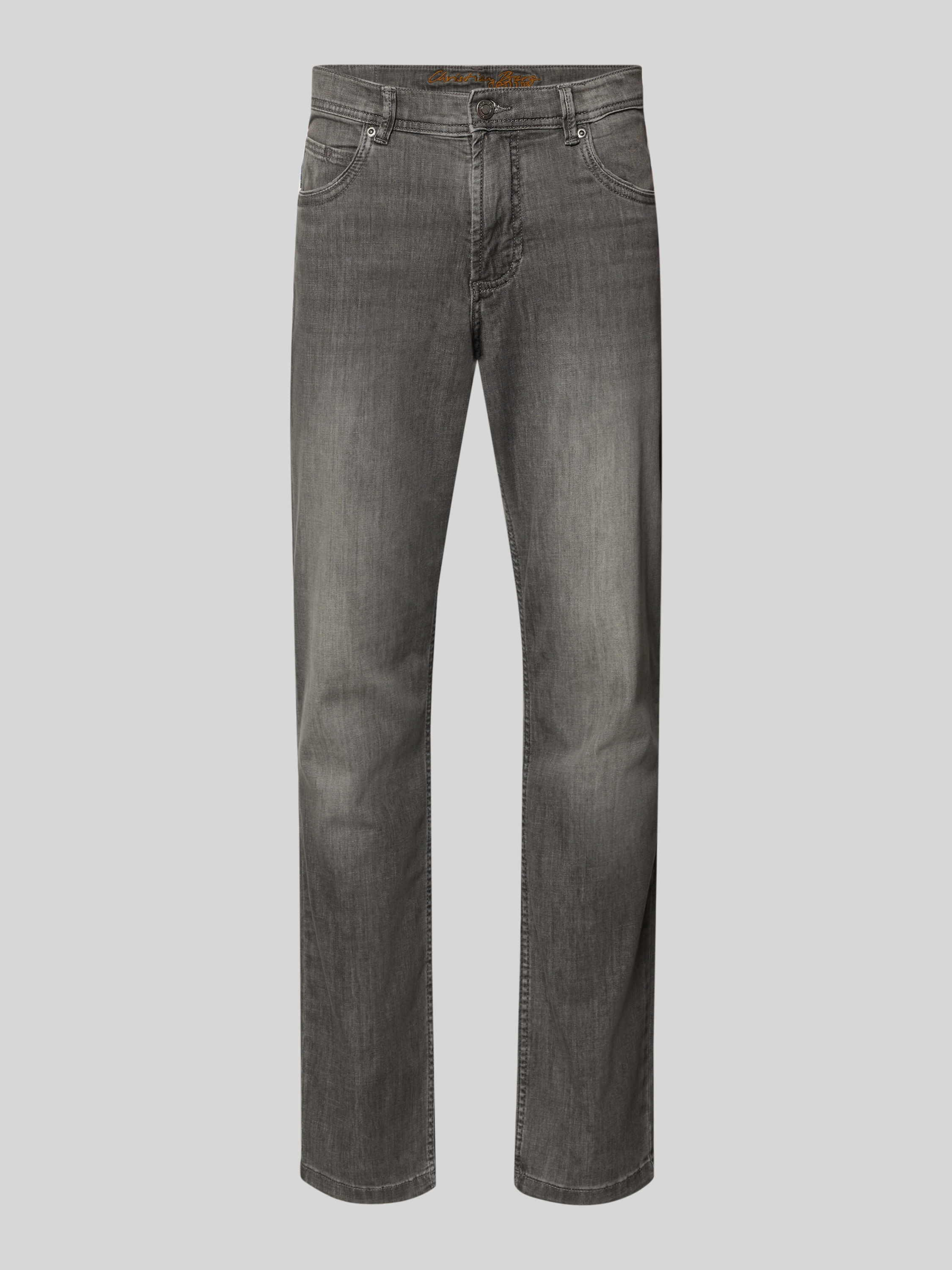Christian Berg Men Regular fit jeans met 5-pocketmodel in lichtgrijs ...