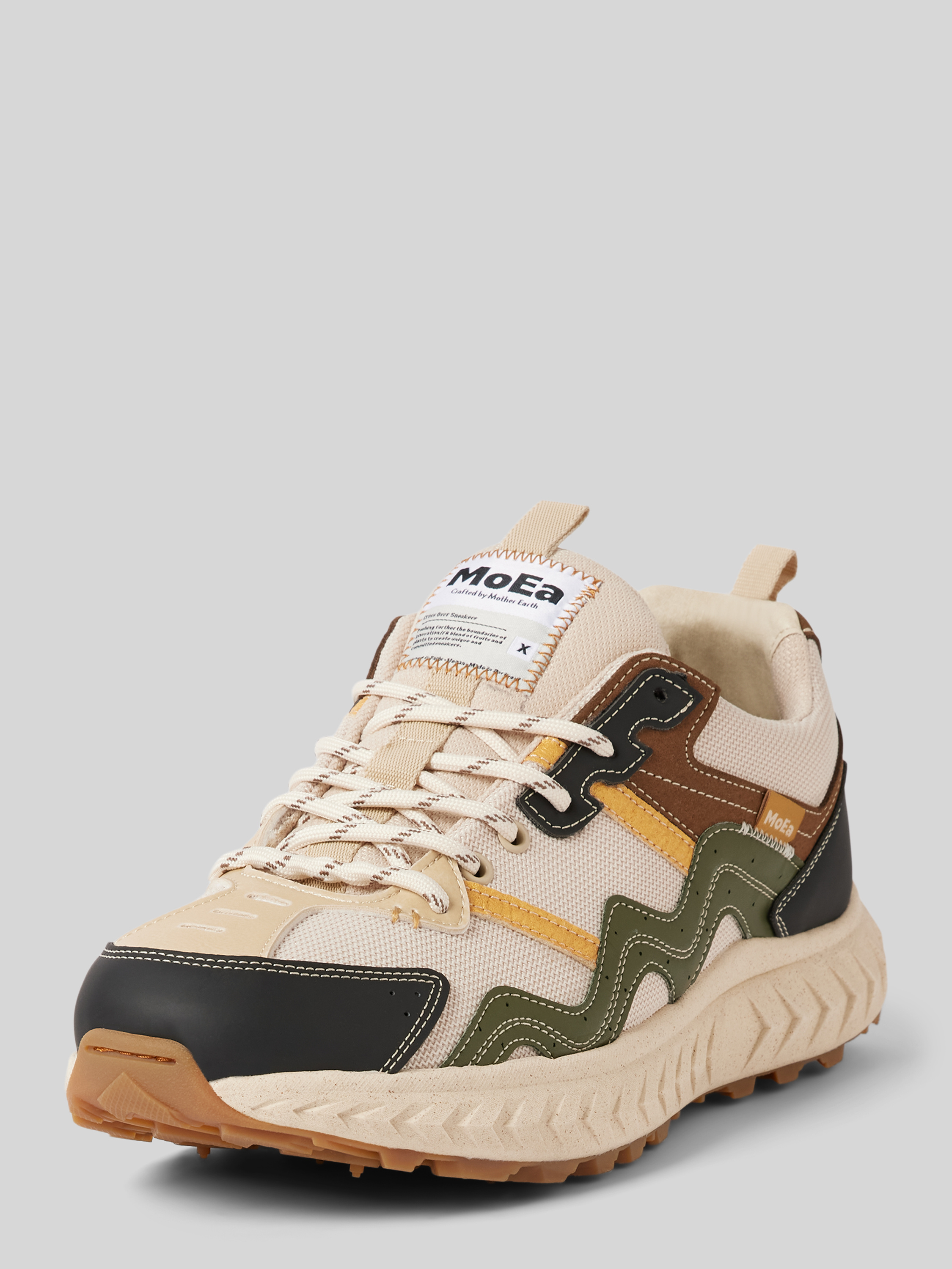 MoEa Sneakers met contrastgarnering, model 'GEN7' in beige online kopen ...