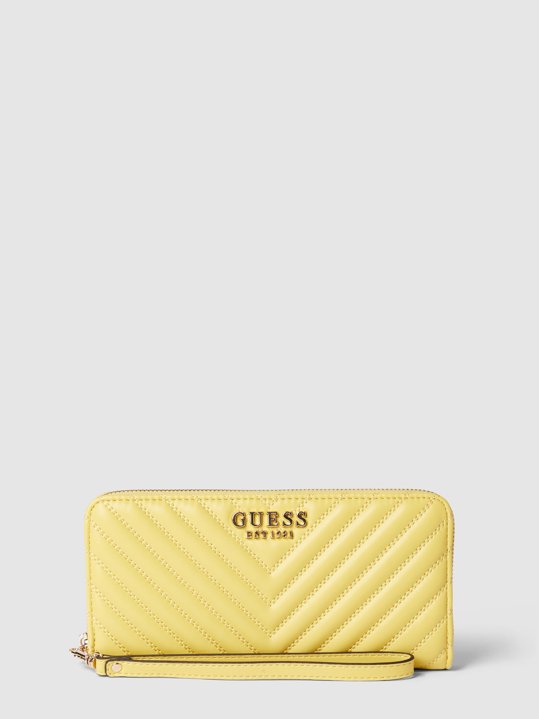 Guess Portemonnaie mit Label-Details Modell 'KEILLAH' (gelb) online kaufen