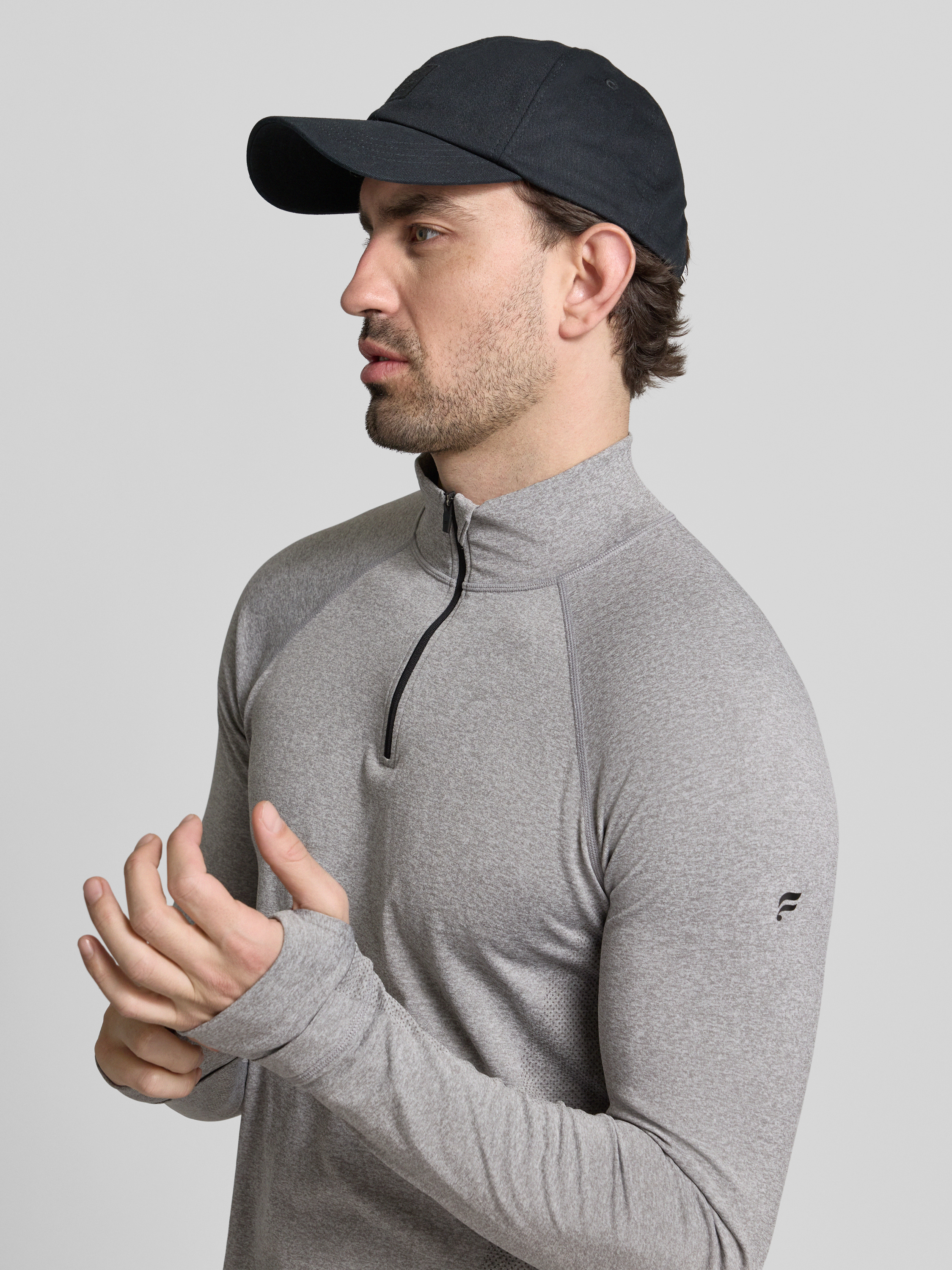 Fabletics Langarmshirt mit Troyer Modell 'THE TRAINING DAY QUARTER ...