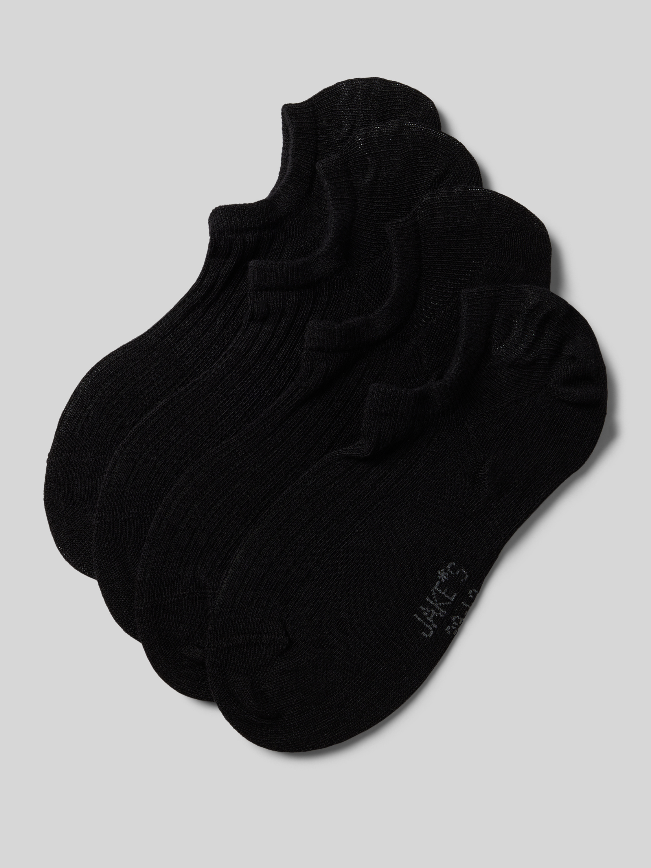 Jake*s Casual Sneakersocken in Ripp-Optik im 4er-Pack (black) online kaufen