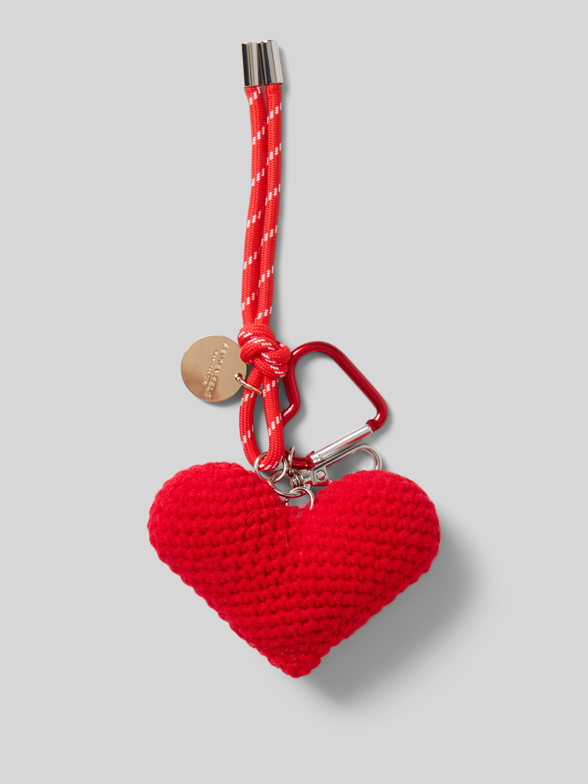 Kup online Seidenfelt Zawieszka z efektem dzianiny model ‘Heart’ (czerwony)