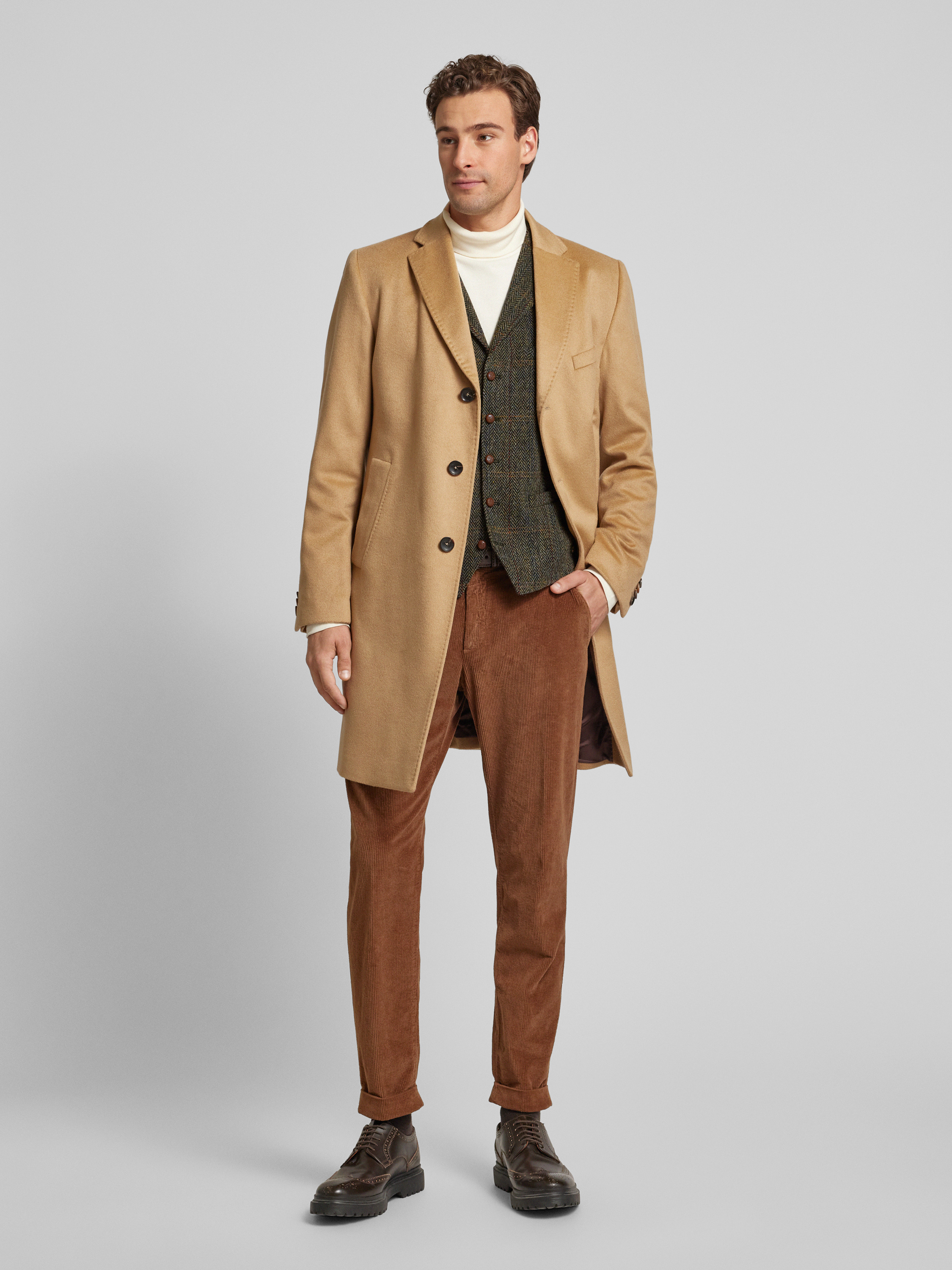 Carl Gross Weste Harris-Tweed aus Schurwolle Modell 'Warner ...