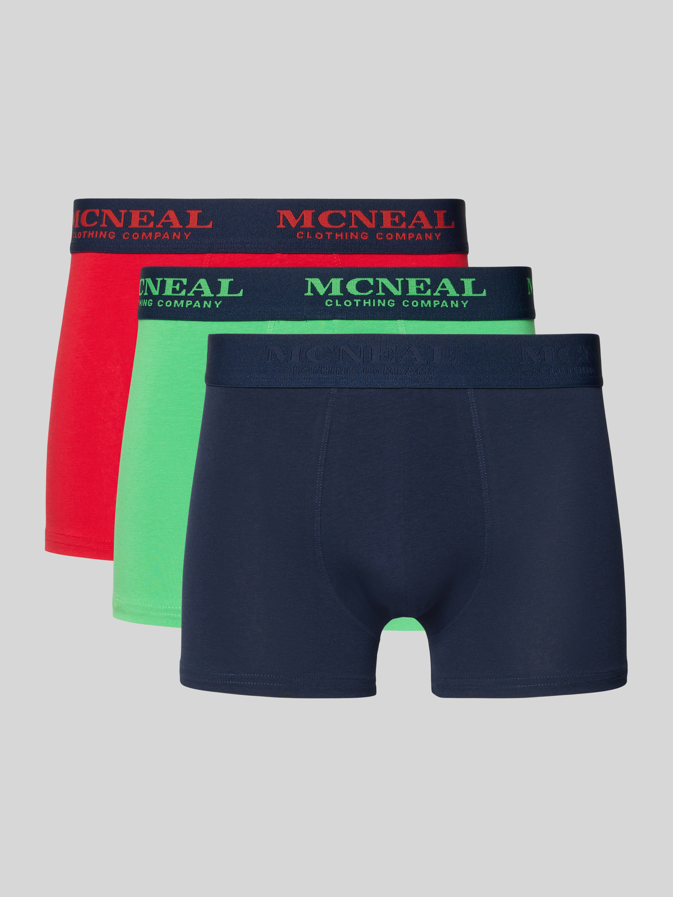 MCNEAL Slim Fit Trunks mit Logo-Stitching im 3er-Pack (gruen) online kaufen