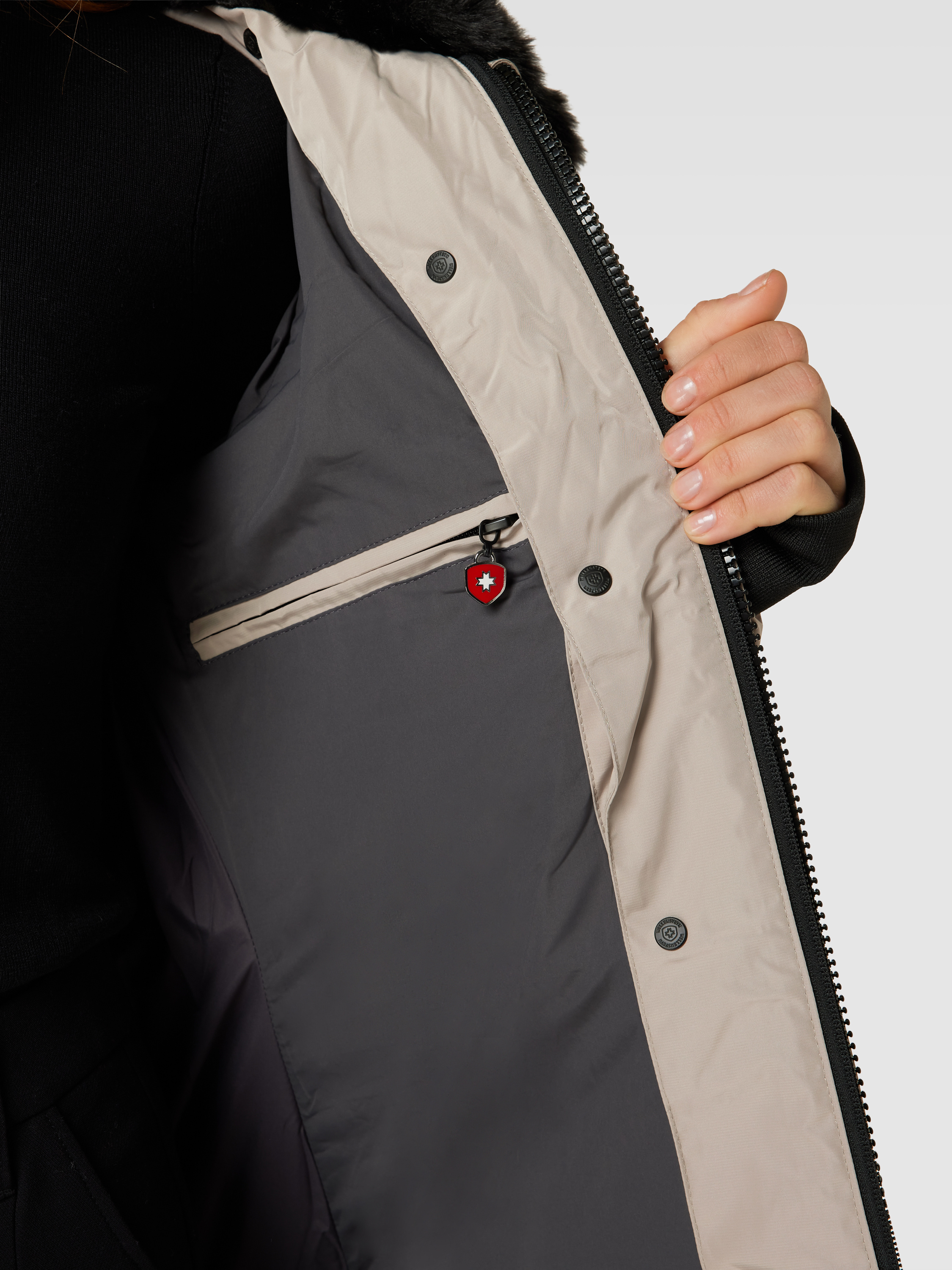 Wellensteyn Functioneel jack Tivana 382 met imitatiebont in zand online kopen | P&C