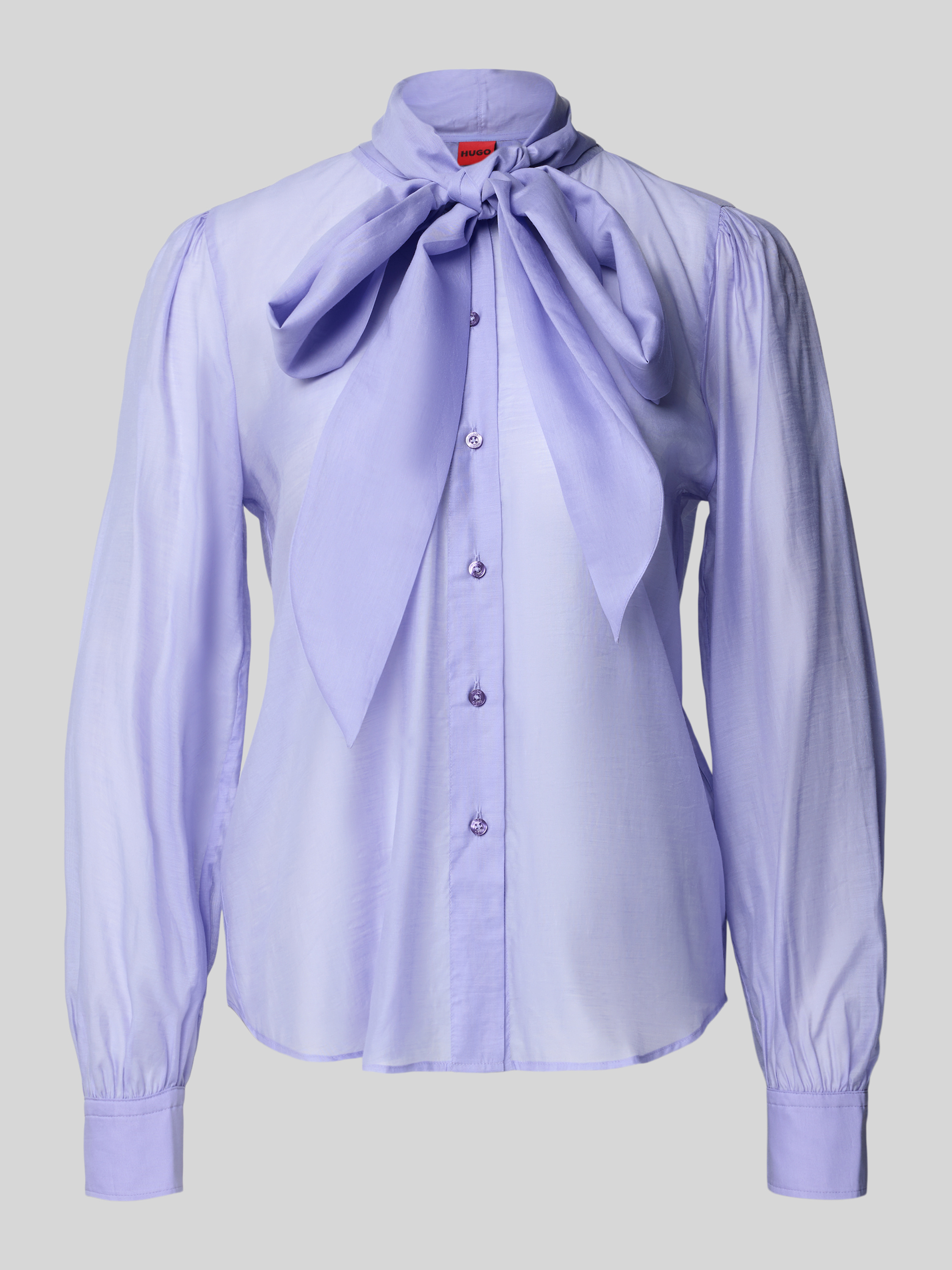 HUGO Regular Fit Schluppenbluse aus Lyocell-Mix Modell 'ELEGANT ...