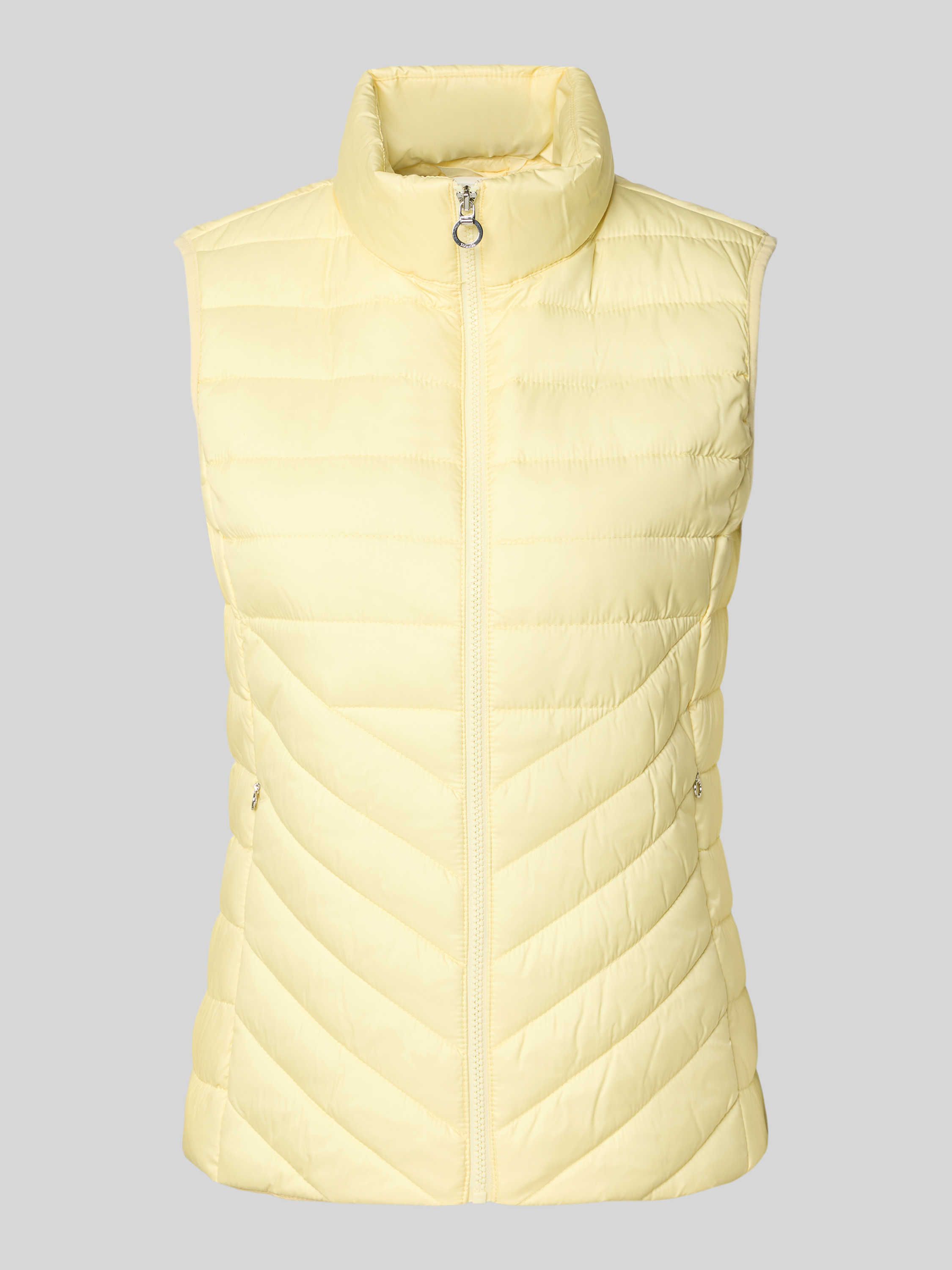 s.Oliver RED LABEL Regular fit bodywarmer met ritszakken in lichtgeel ...