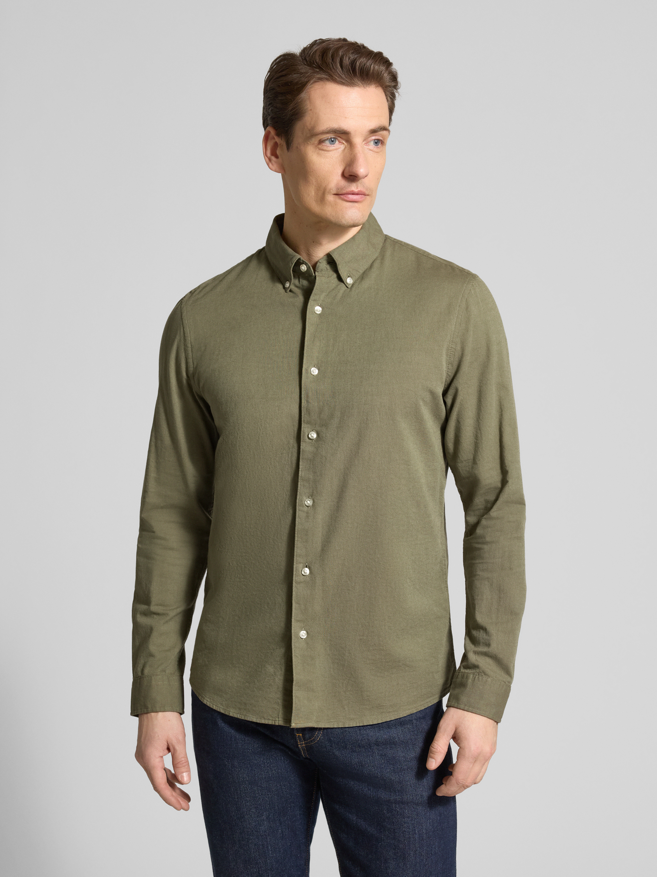 MCNEAL Slim Fit Freizeithemd aus reiner Baumwolle (lind) online kaufen