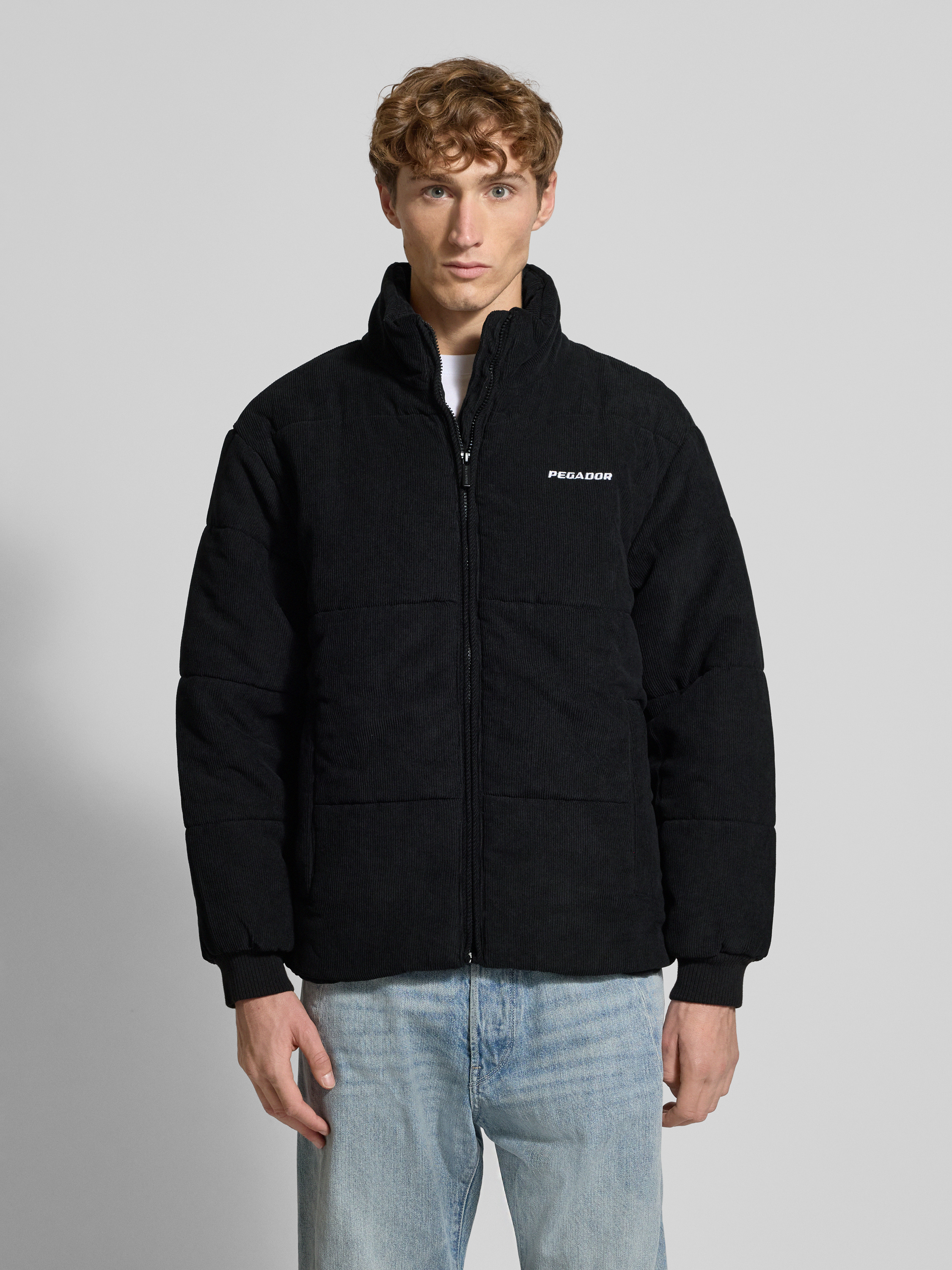 Pegador Buffer jacket met opstaande kraag in zwart online kopen | P&C