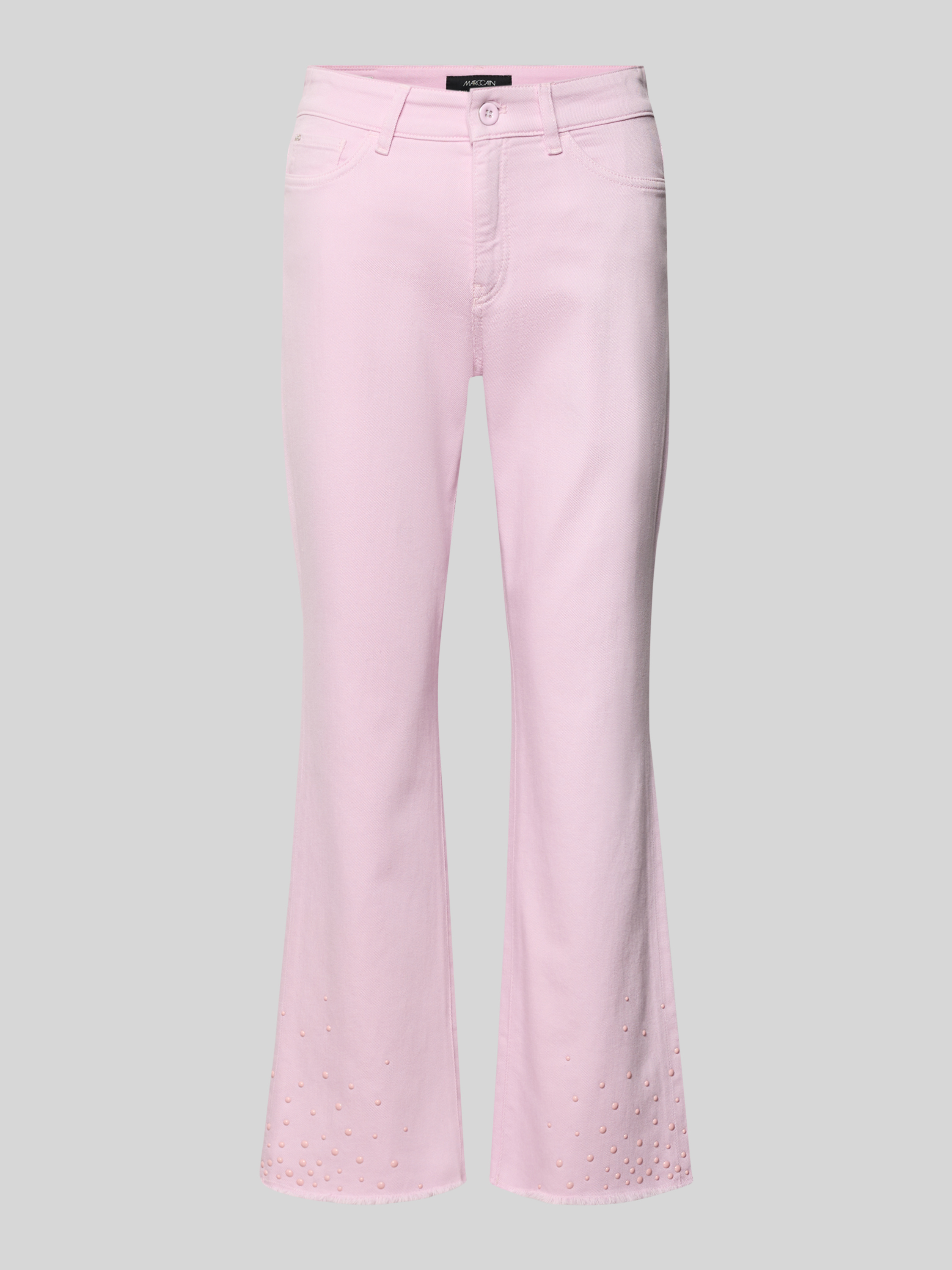 Marc Cain Slim Fit Jeans mit Fransen (pink) online kaufen