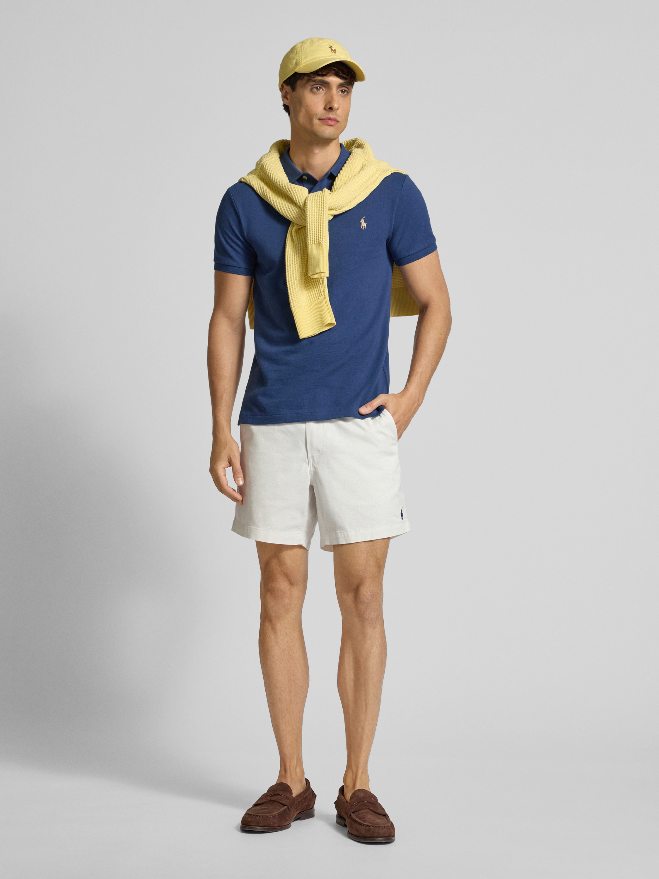 Polo Ralph Lauren Poloshirt mit Label-Stitching (dunkelblau) online kaufen