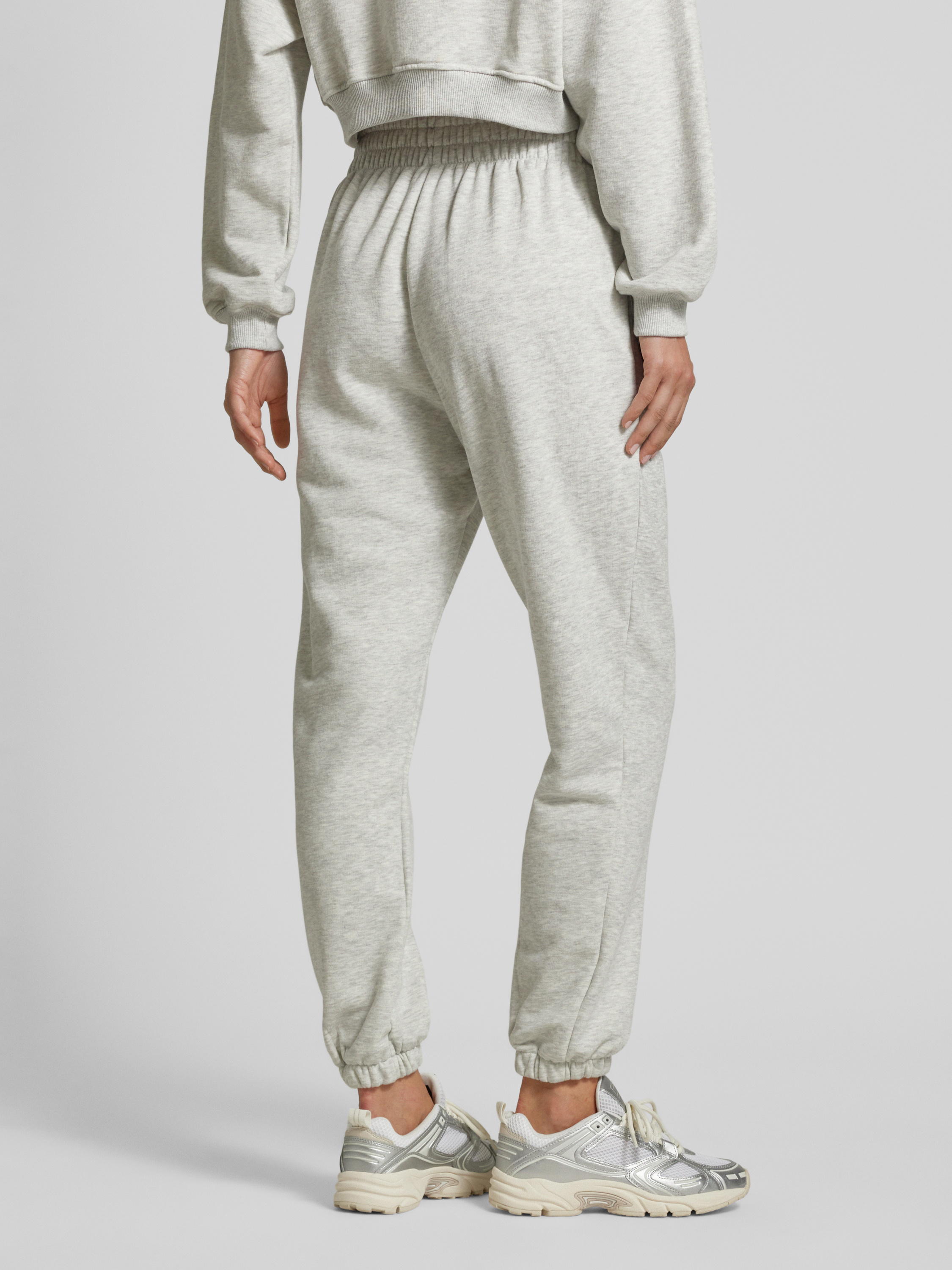 Karo Kauer Regular Fit Sweatpants mit Label-Detail (hellgrau) online kaufen