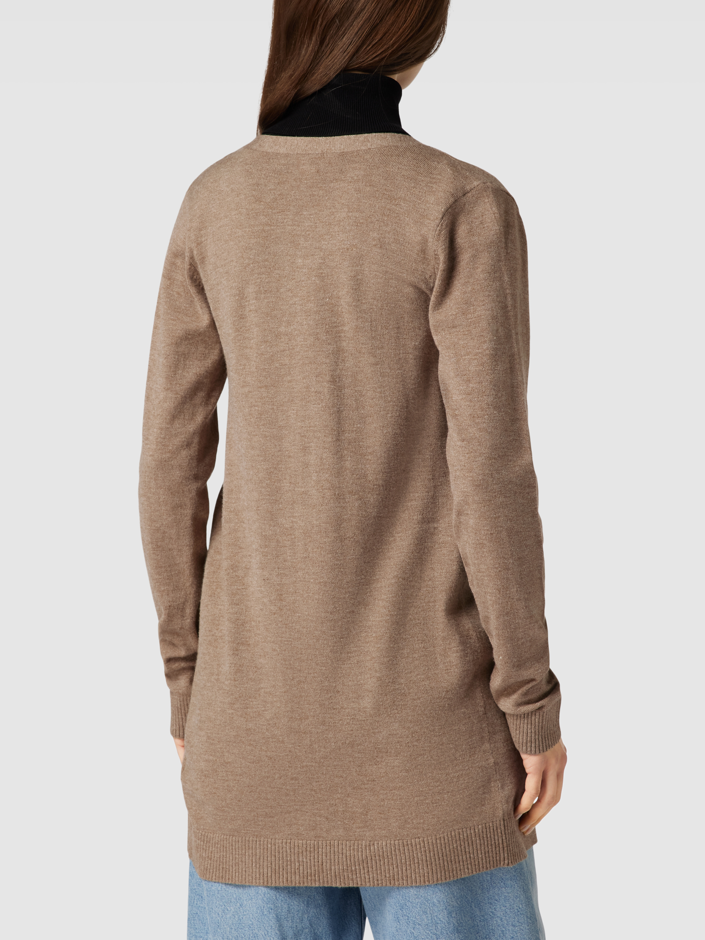 Object Cardigan met open design, model 'Thess' in taupe online kopen | P&C