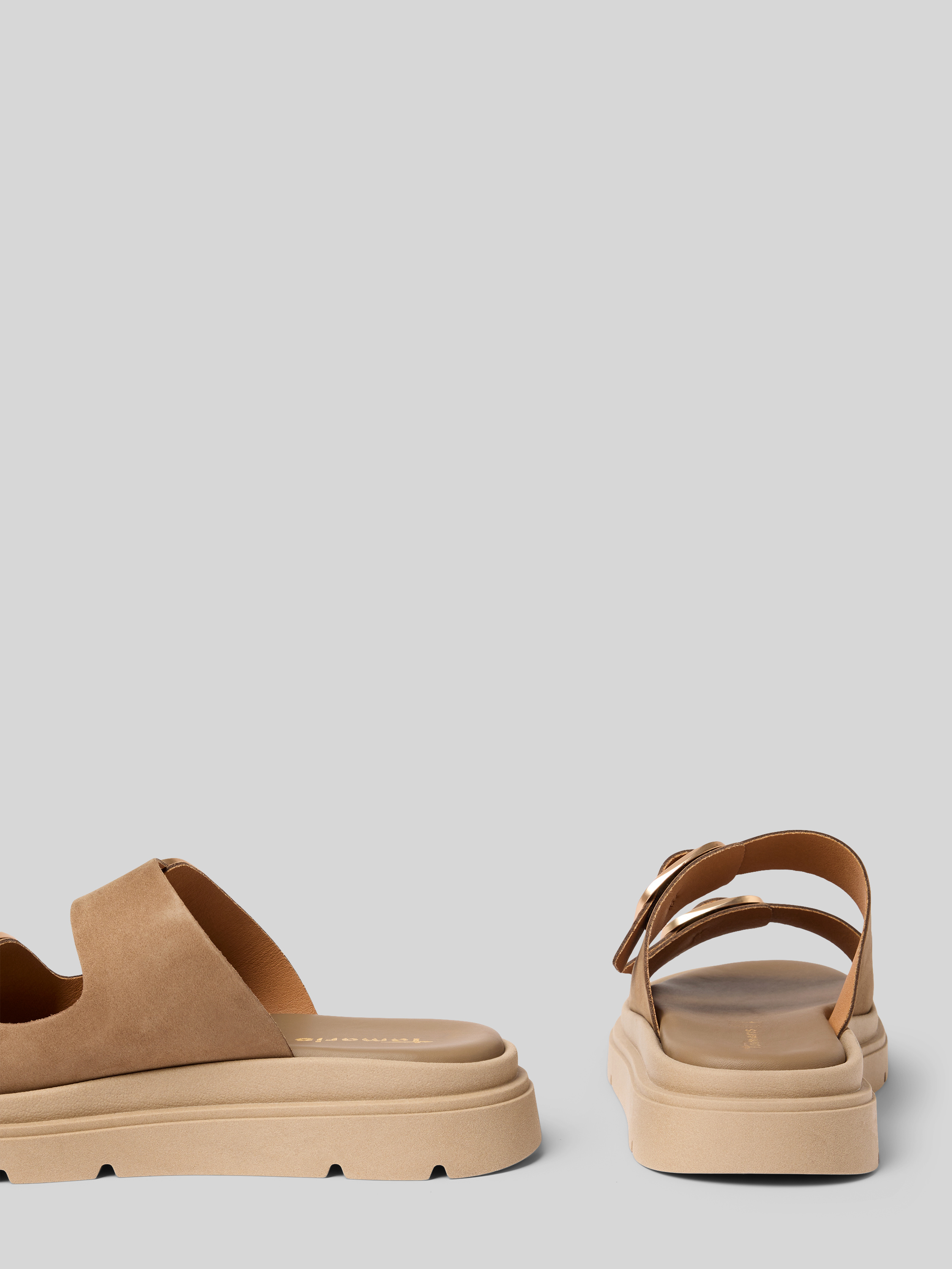 Tamaris Wedges van echt leer in zand online kopen | P&C