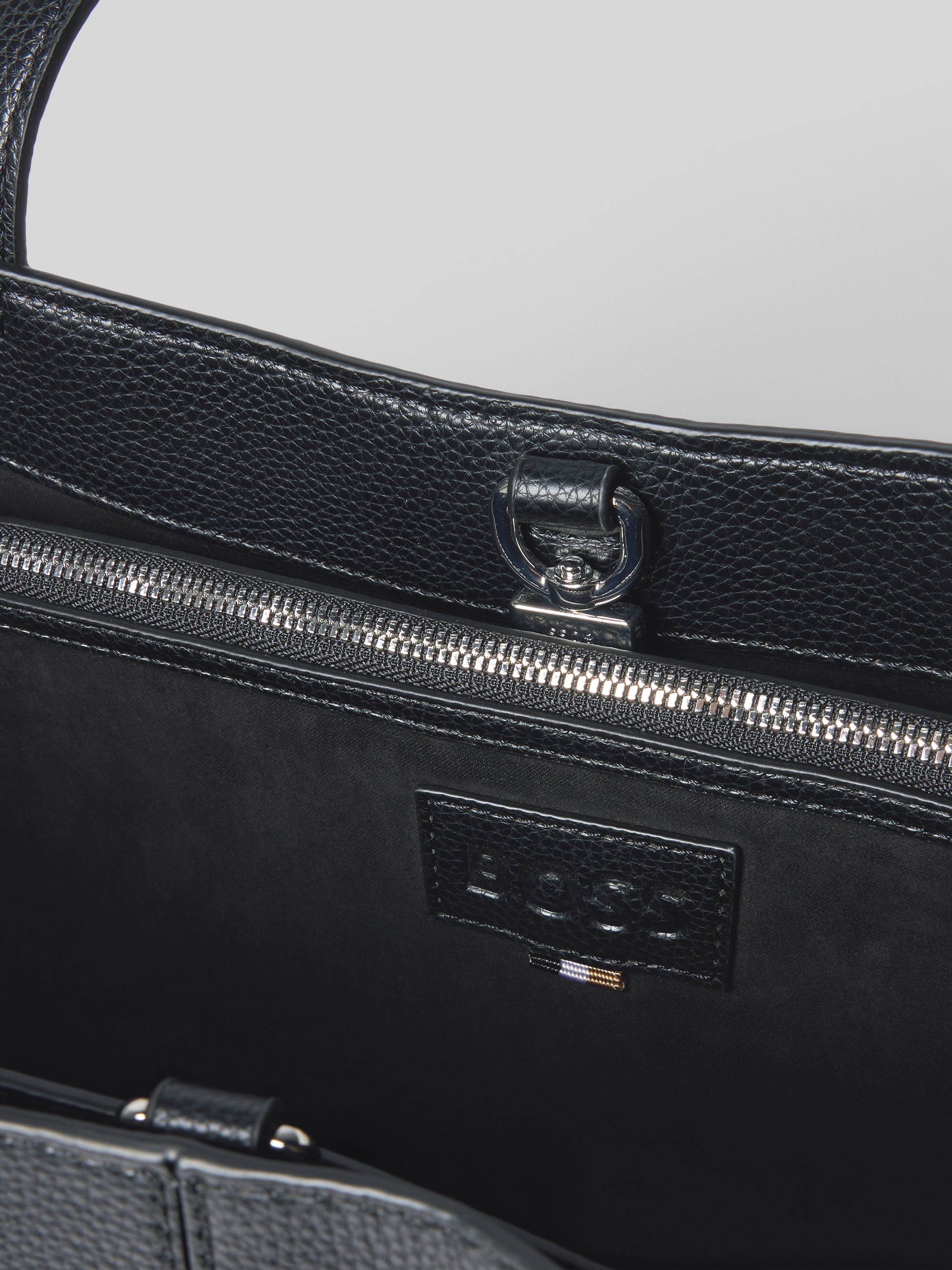 BOSS Shopper in leerlook, model 'ANETT NEW L TOTE' in zwart online kopen | P&C