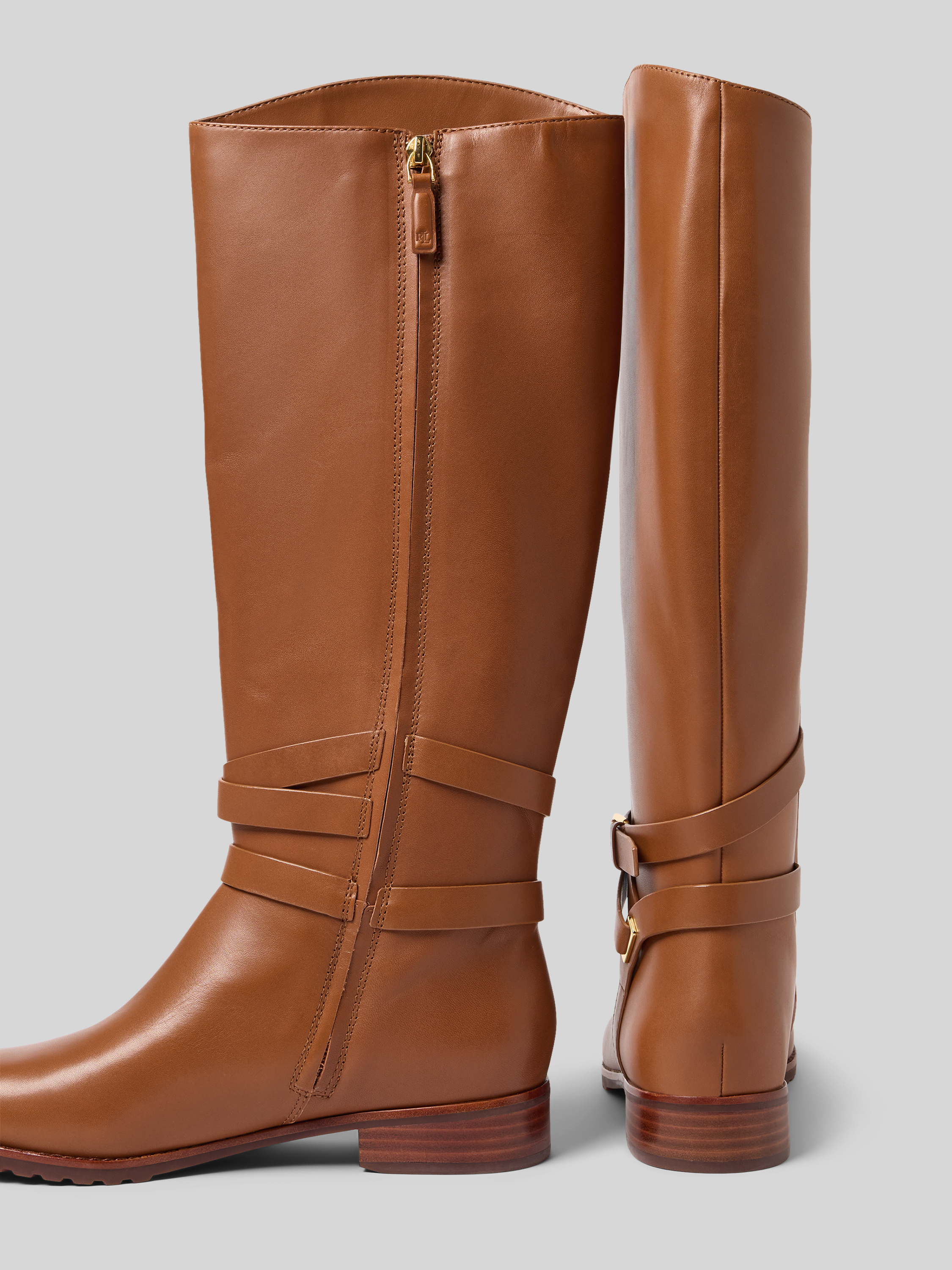 Lauren Ralph Lauren Stiefel mit Reißverschluss Modell 'COLLINS' (cognac ...