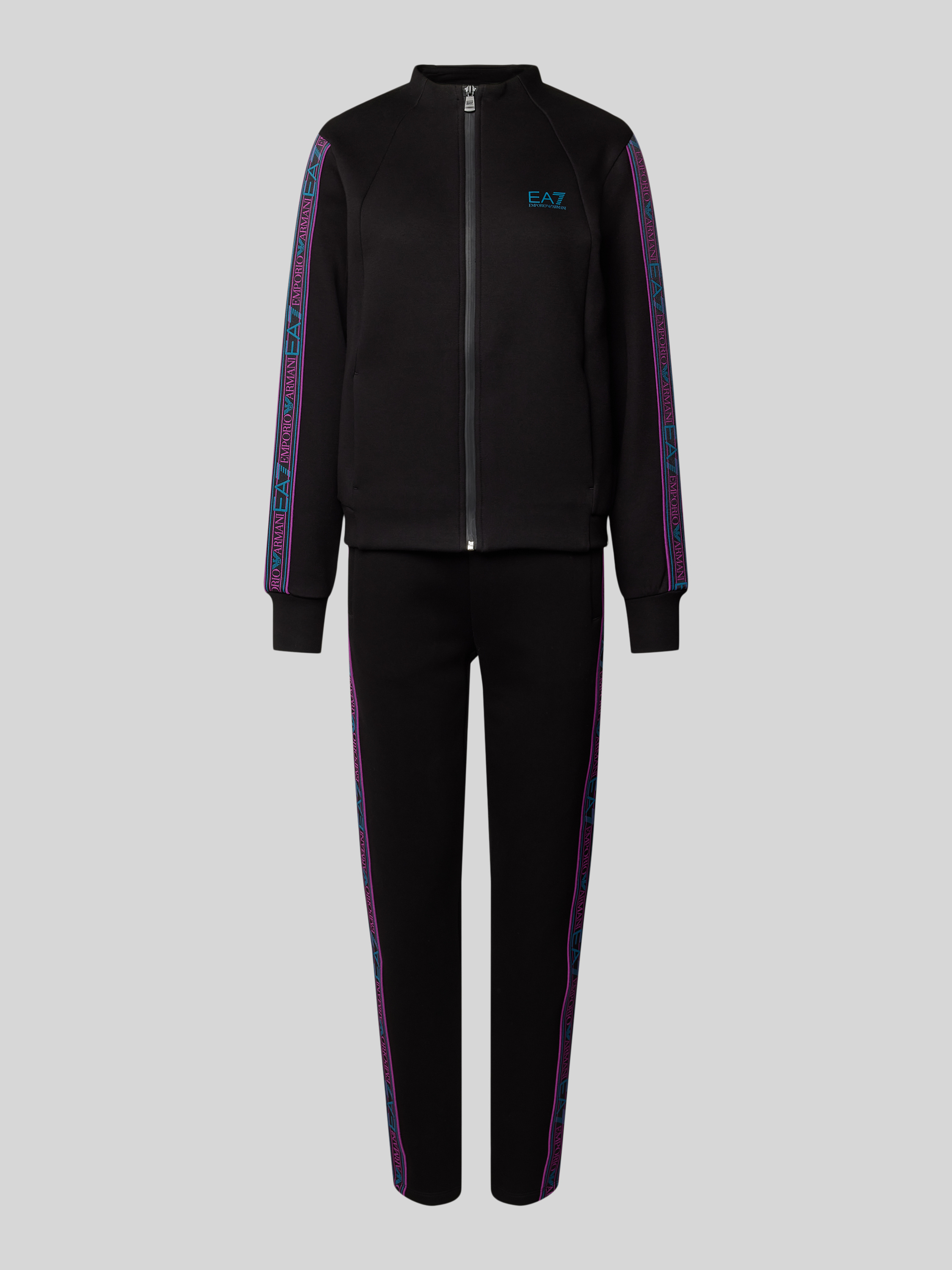 EA7 Emporio Armani Sweatanzug mit Label-Print (black) online kaufen