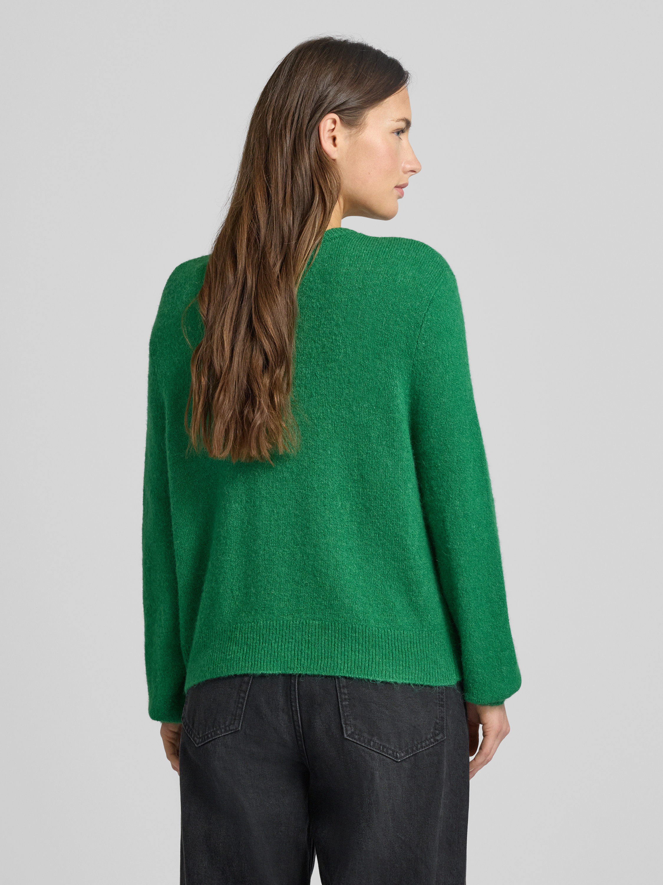 B.Young Gebreid jack met knoopsluiting, model 'NIMMA' in groen online ...