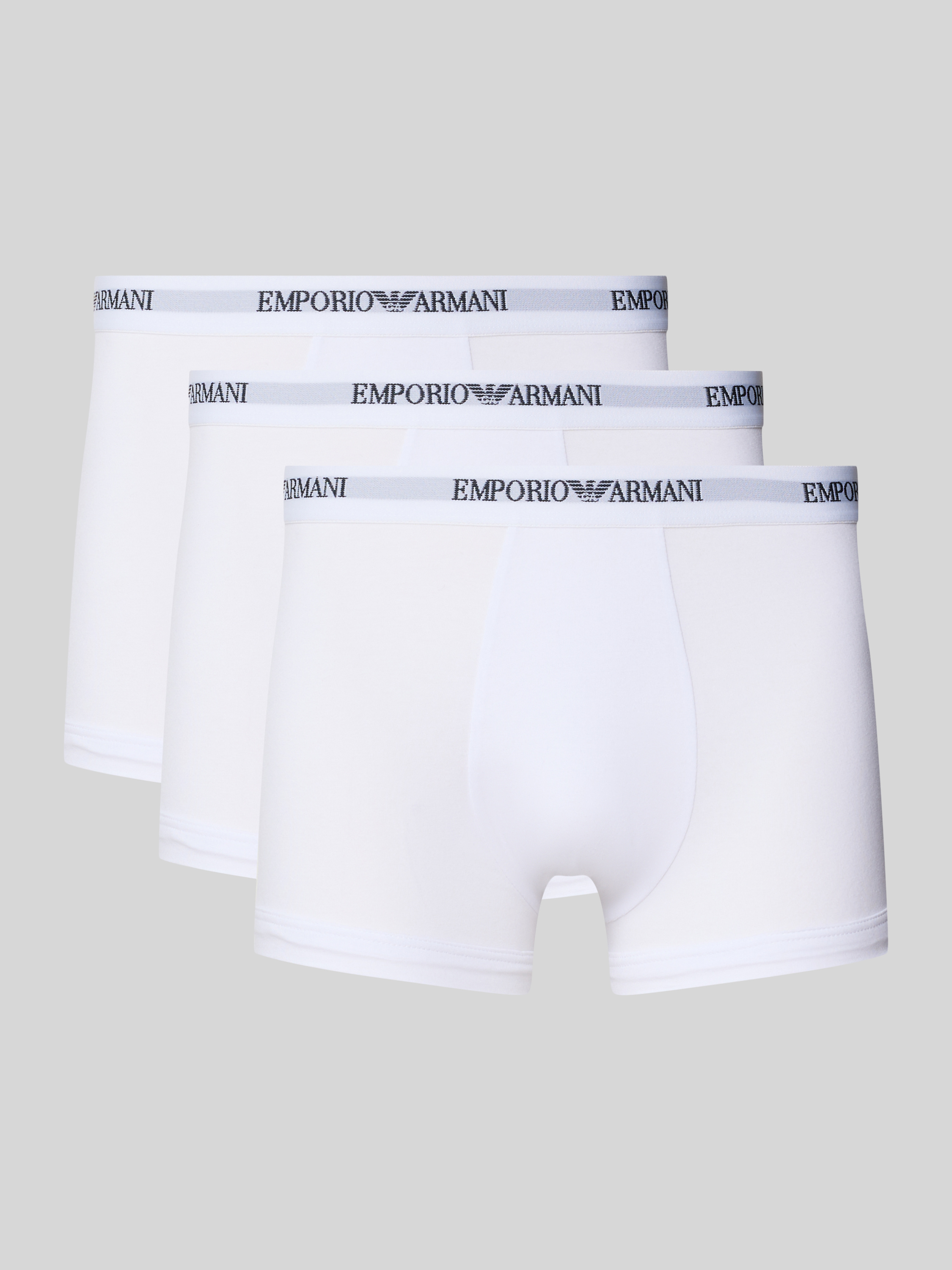 Emporio Armani Trunks im 3er-Pack mit Logo-Bund (weiss) online kaufen