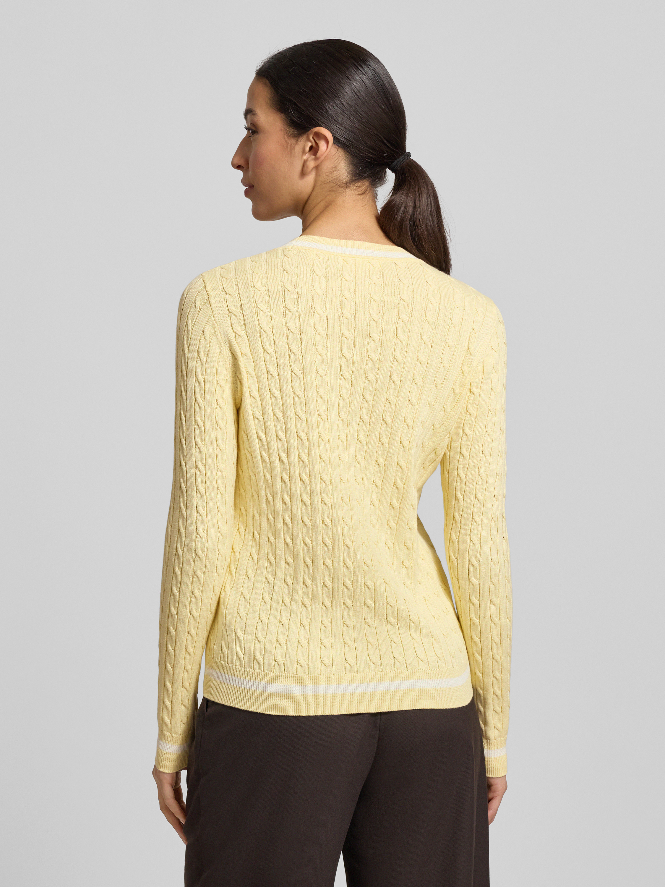 Kup online Christian Berg Woman Sweter z dzianiny z prążkowanymi ...