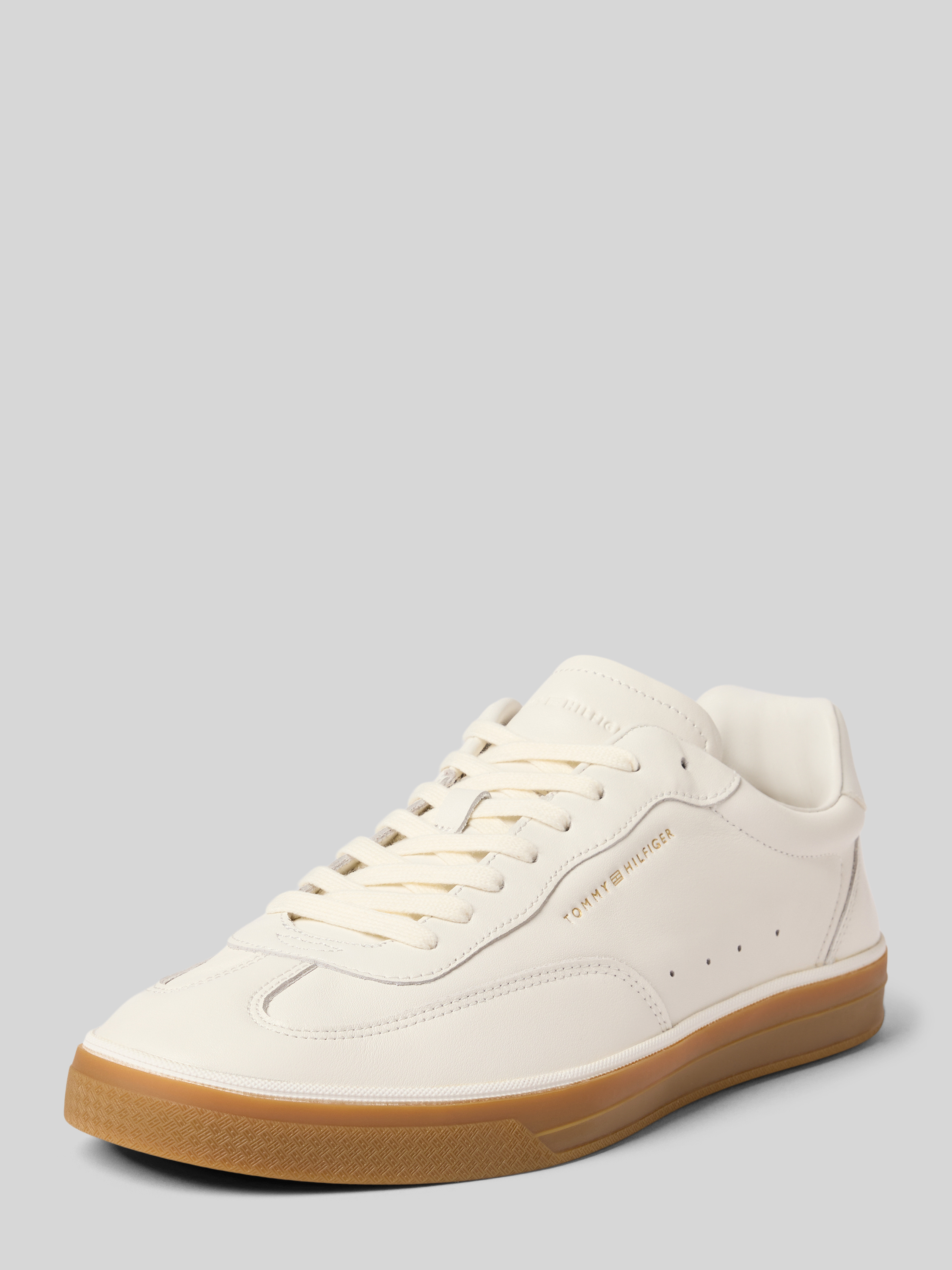 Tommy Hilfiger Lage sneakers van echt leer in wit online kopen | P&C