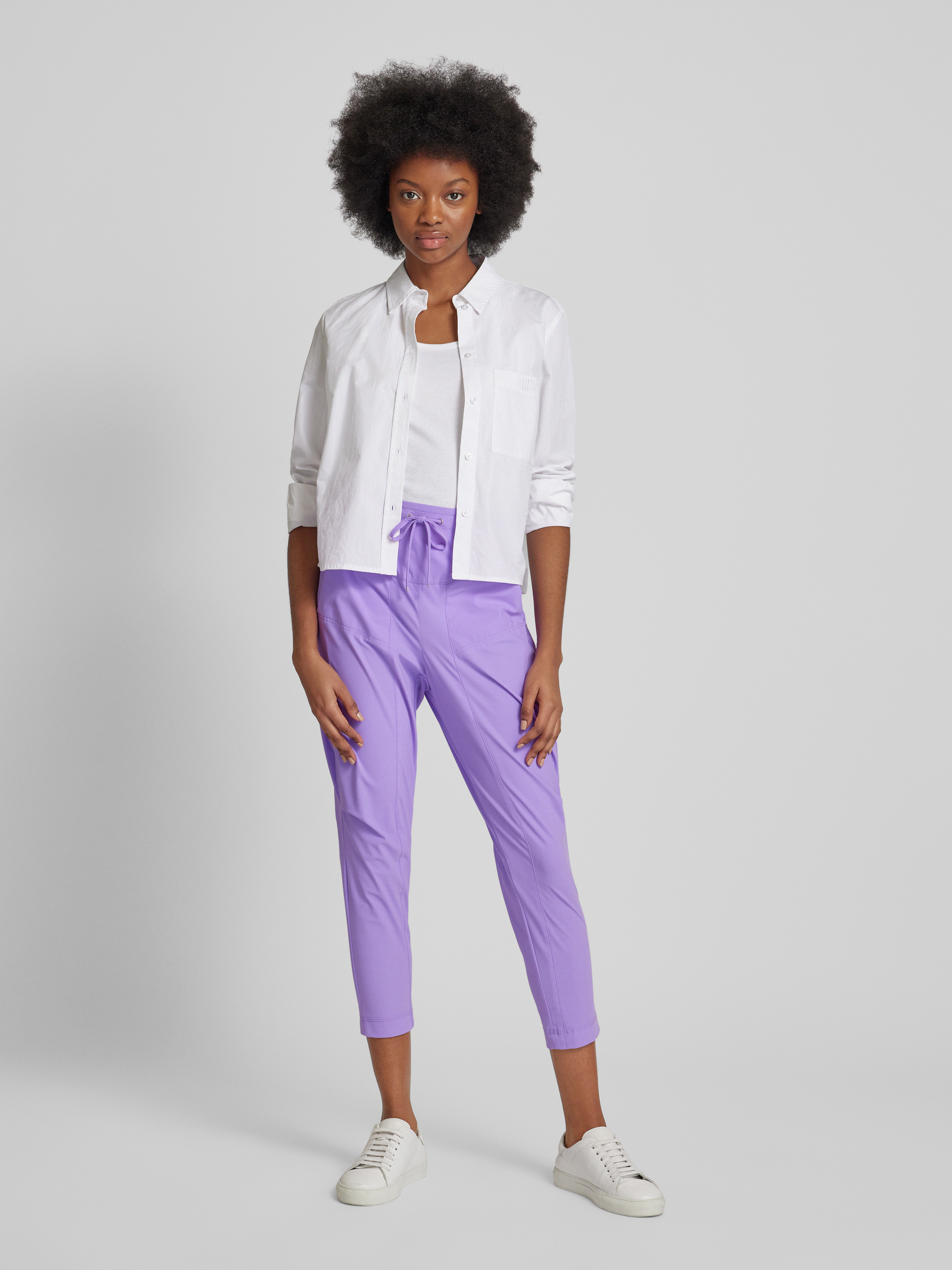 Raffaello Rossi Tapered Fit Stoffhose mit Tunnelzug Modell 'GIRA' (lila ...